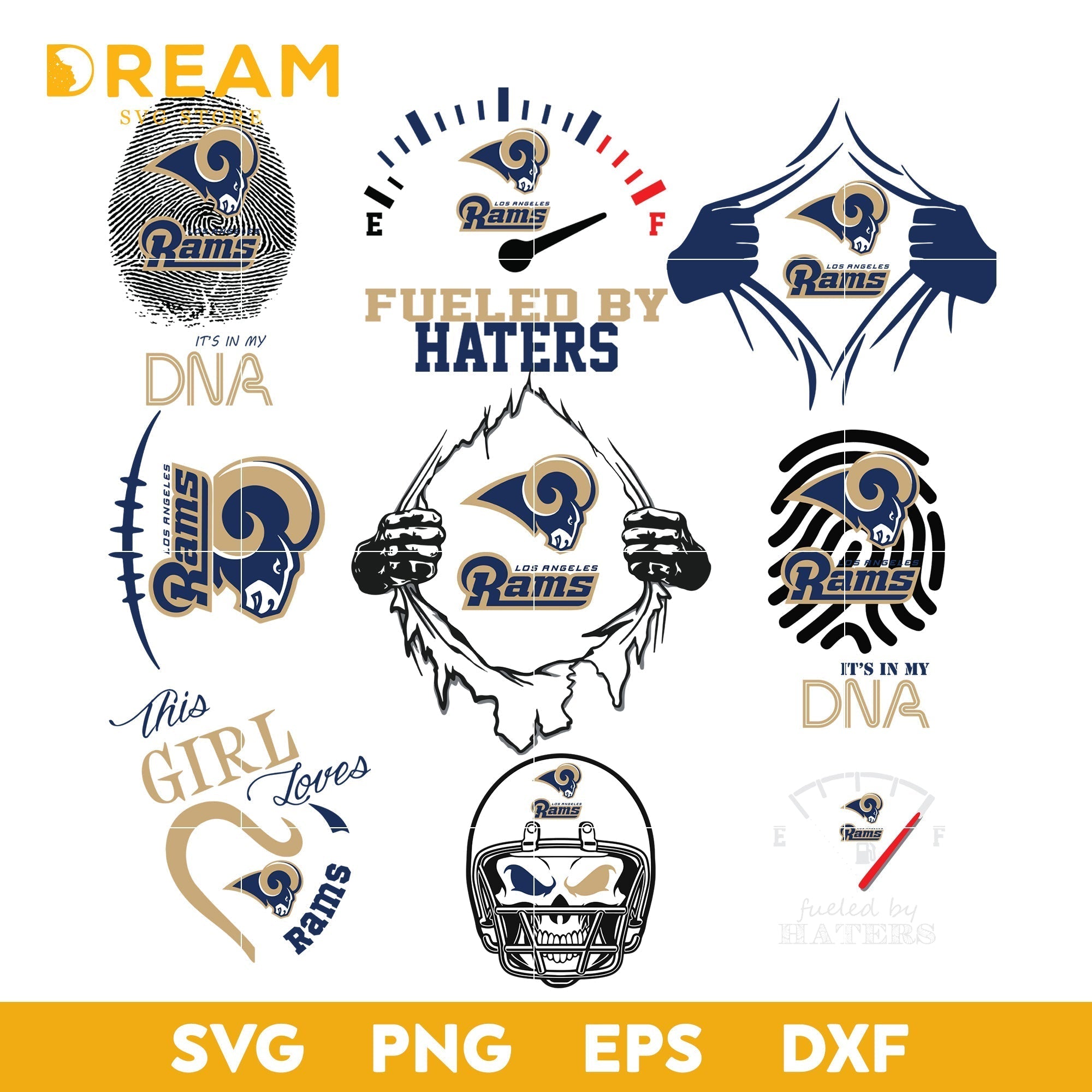Los Angeles Rams bundle svg, Los Angeles Rams svg, NFL svg, png, dxf,