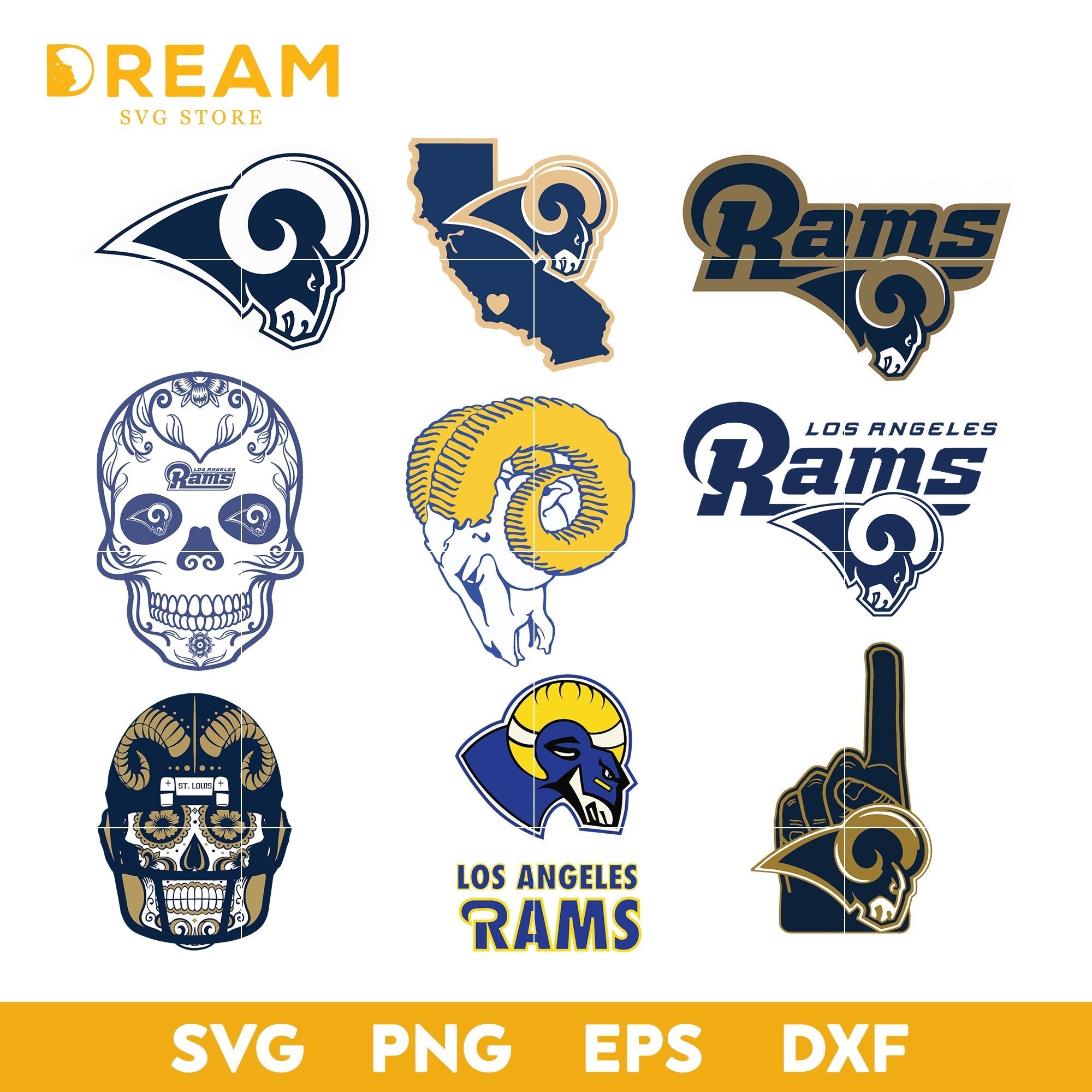 Los Angeles Rams bundle svg, Los Angeles Rams svg, NFL svg, png, dxf,