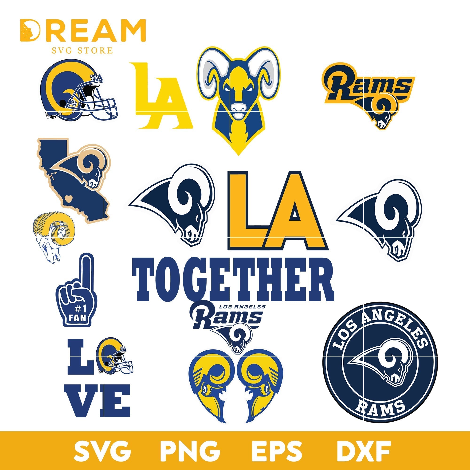 Los Angeles Rams bundle svg, Los Angeles Rams svg, NFL svg, png, dxf,