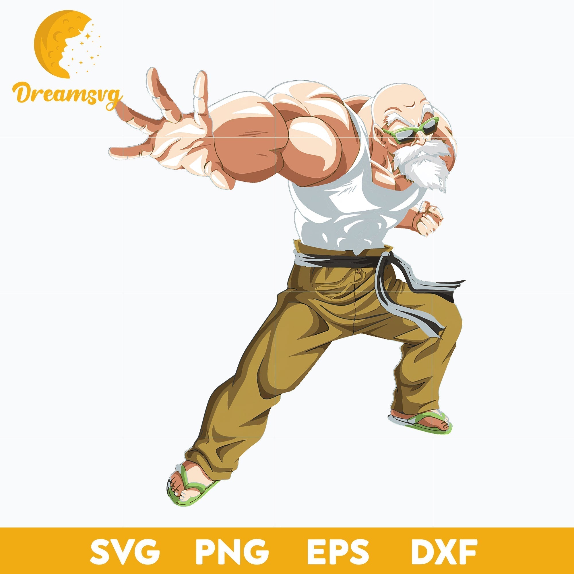 Master Roshi Svg, Dragon Ball Svg, Dragon Ball Z Svg, Anime Svg, png,