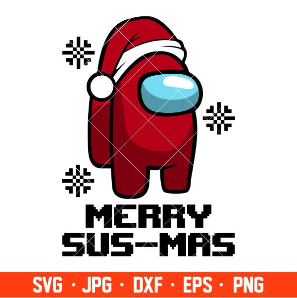 Merry Sus-Mas Svg, Among Imposter Svg, Merry Christmas Svg, Cricut, Si