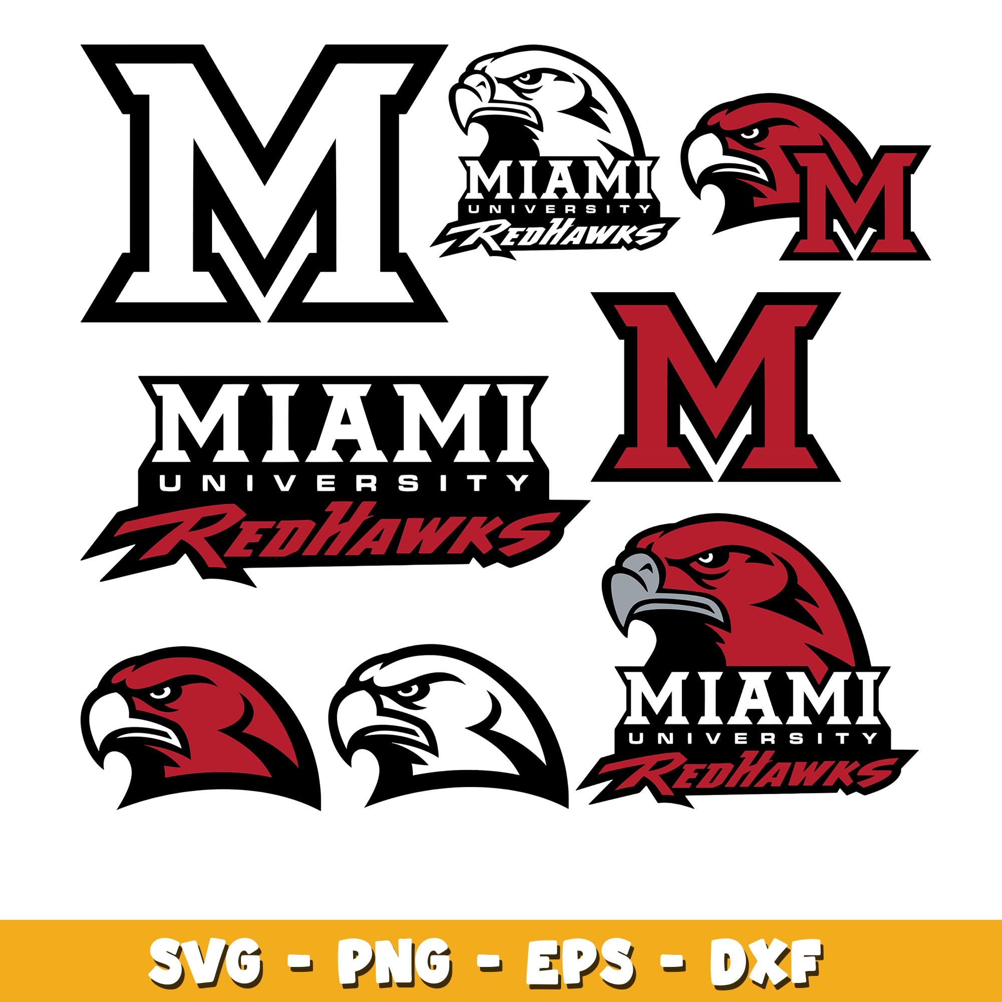 Miami RedHawks Bundle svg, Miami RedHawks logo svg, ncaa svg