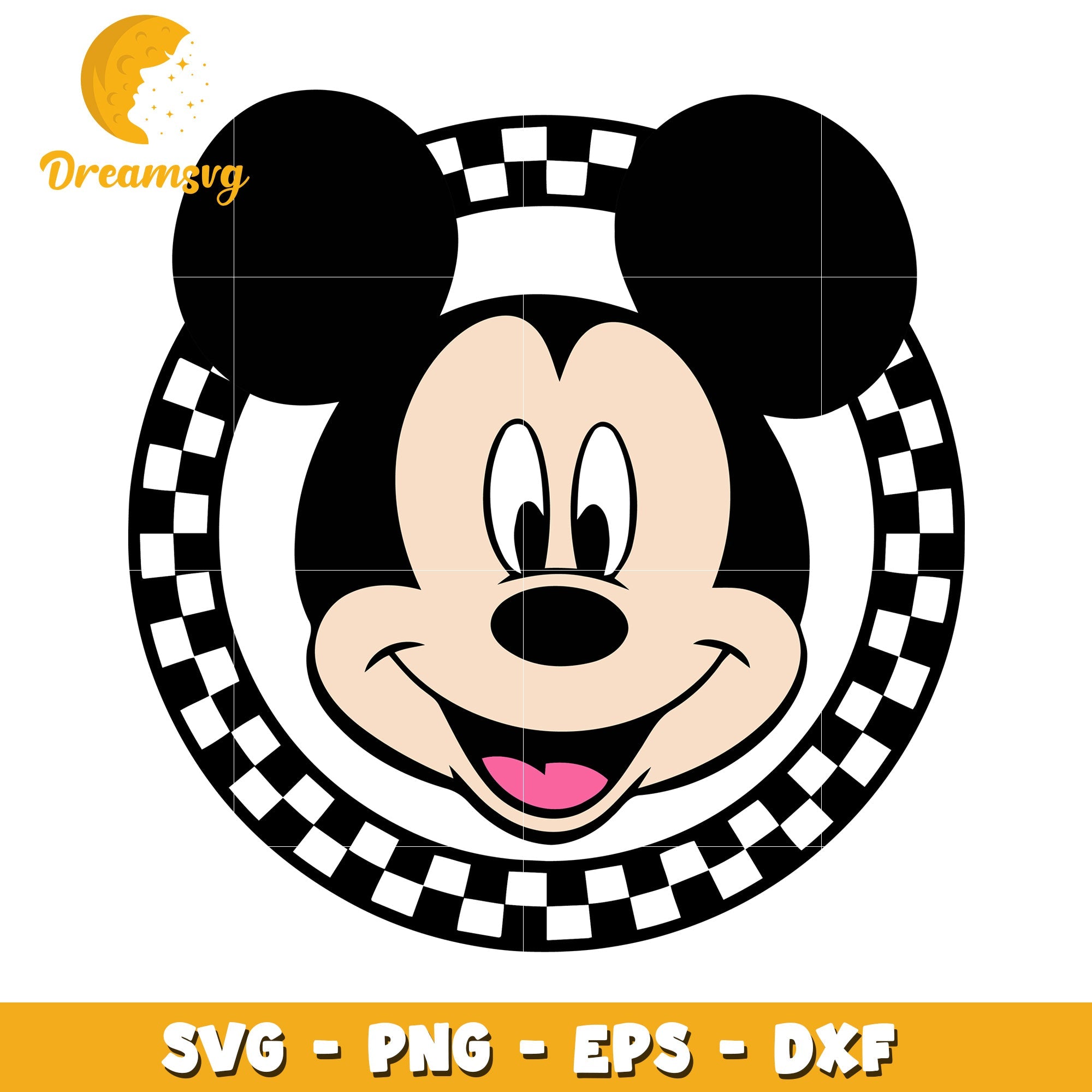 Mickey Mouse Checkered SVG PNG EPS DXF