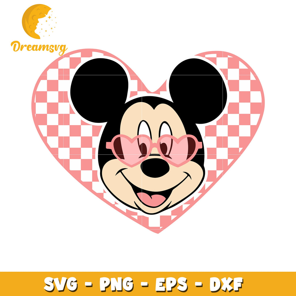 Mickey Mouse Heart SVG Cut File