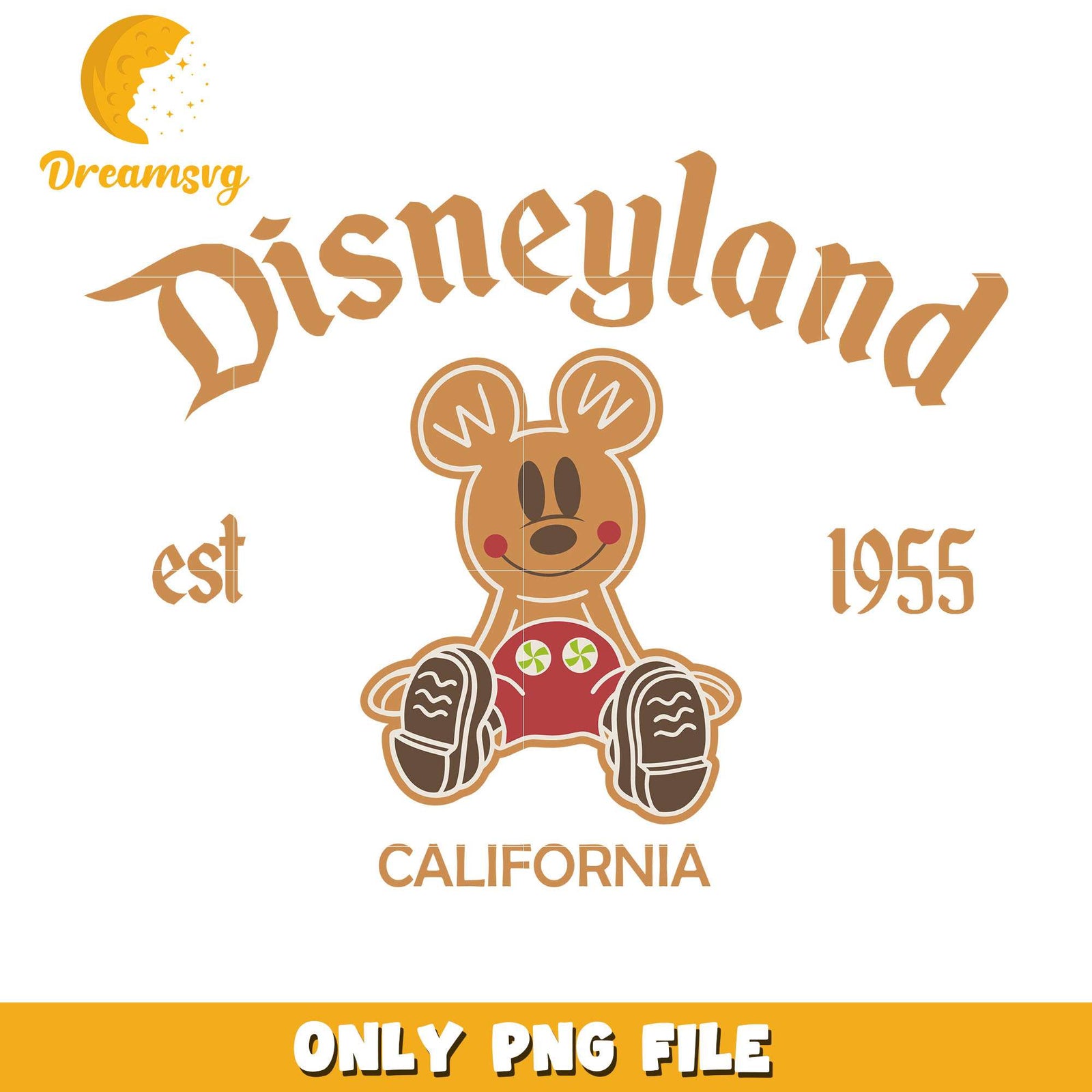 Mickey gingerbread disneyland png, mickey png, christmas png