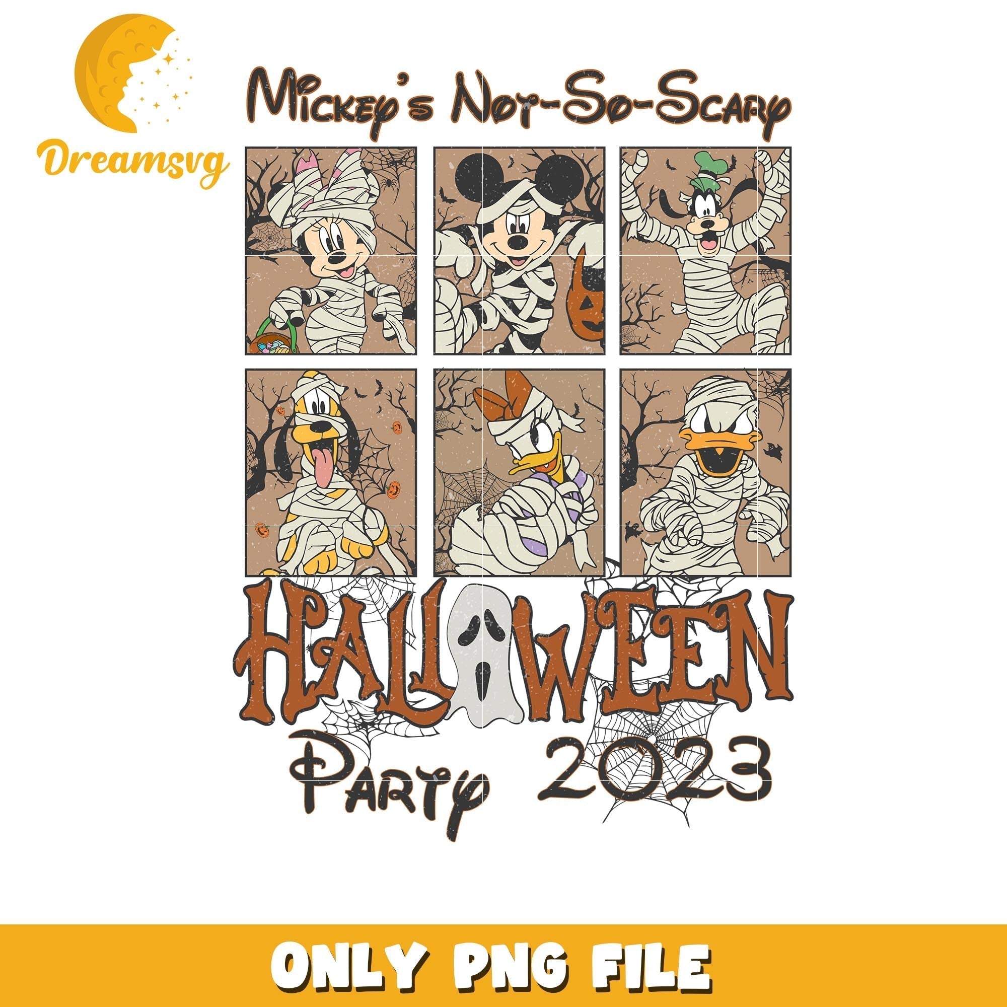 Mickey not so scary, Disney halloween friends png, Disney cartoon char