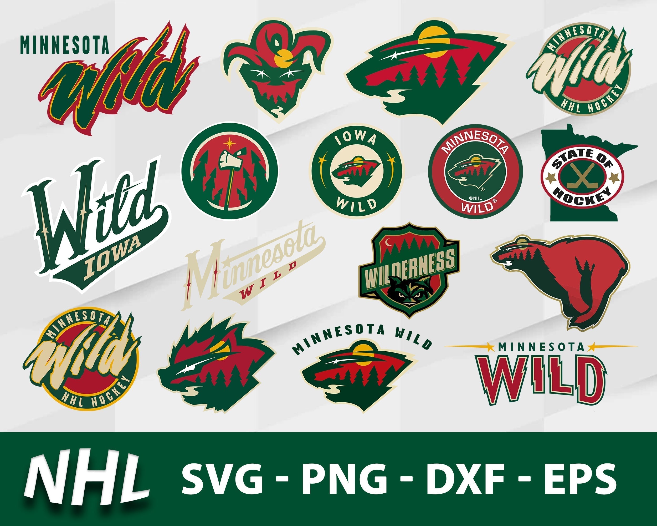 Minnesota Wild Svg Bundle, Minnesota Wild Svg, Sport Svg, Nhl Svg, Png