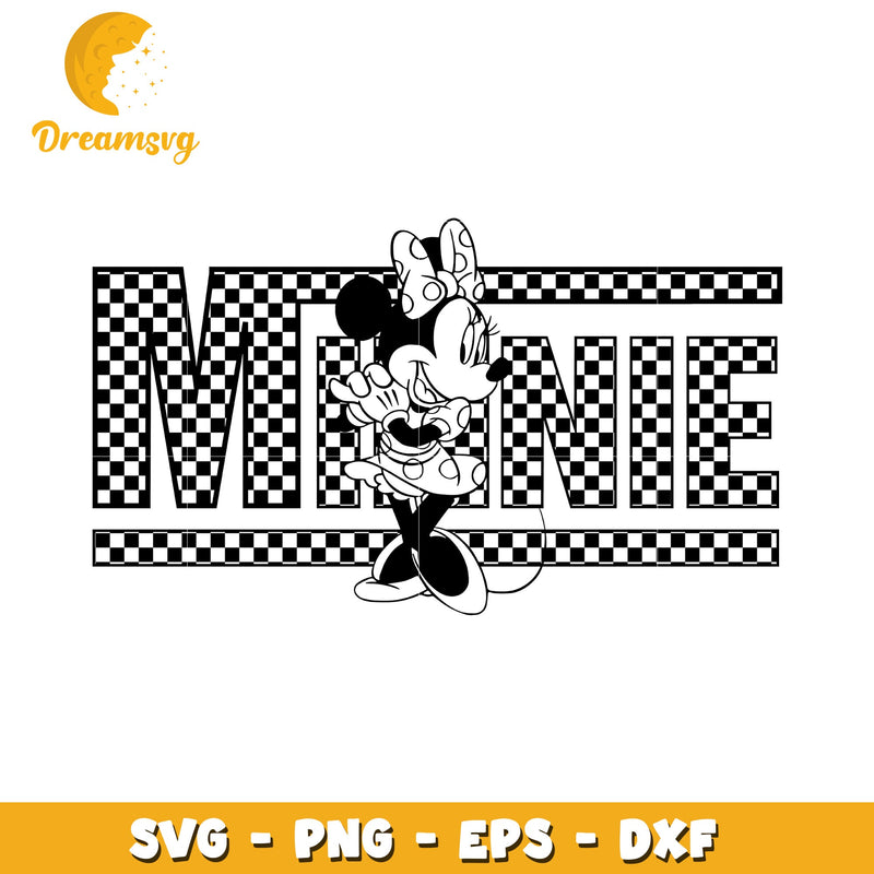 Minnie Mouse Checkered SVG Cut File
