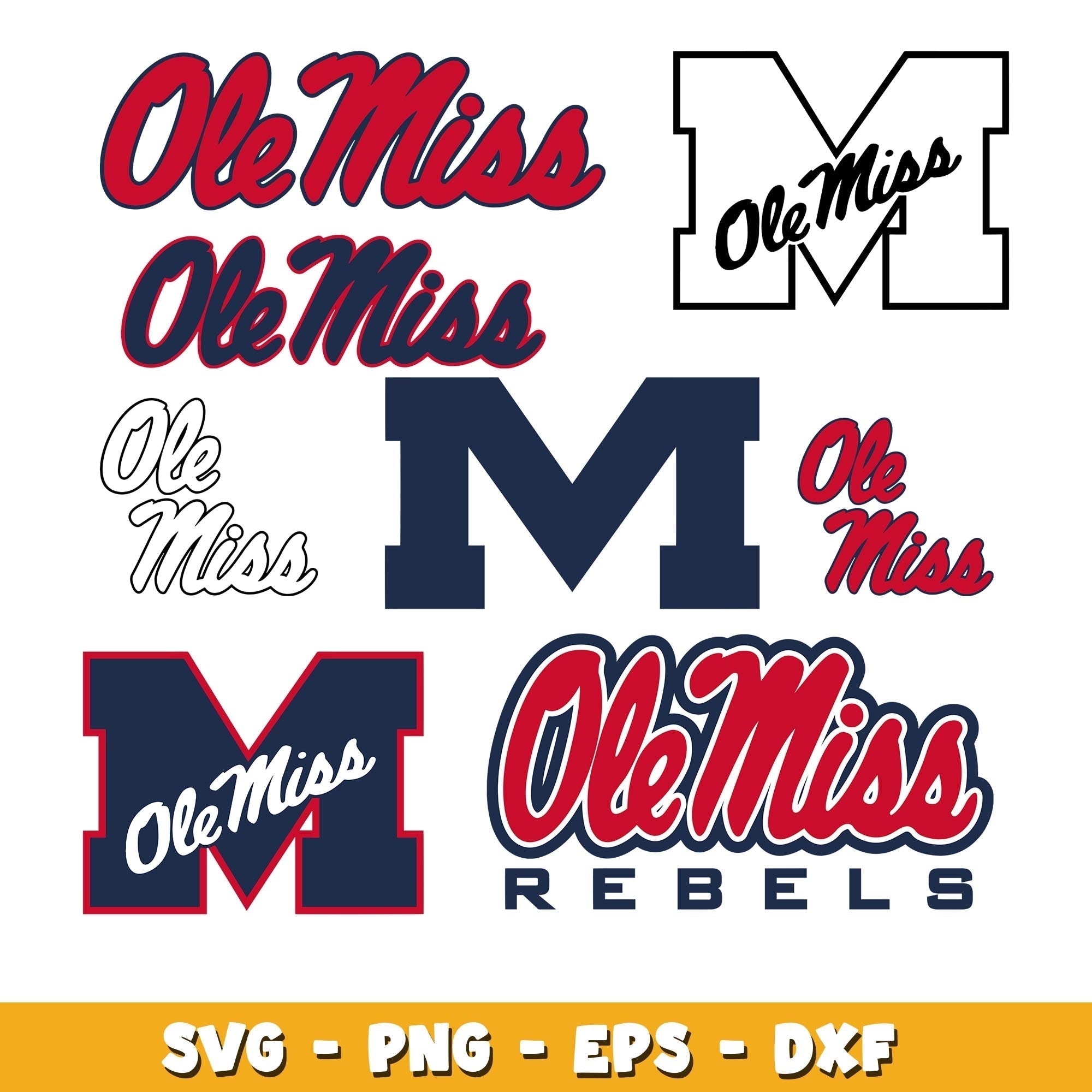 ole miss rebels Bundle svg, ole miss rebels logo svg, ncaa svg