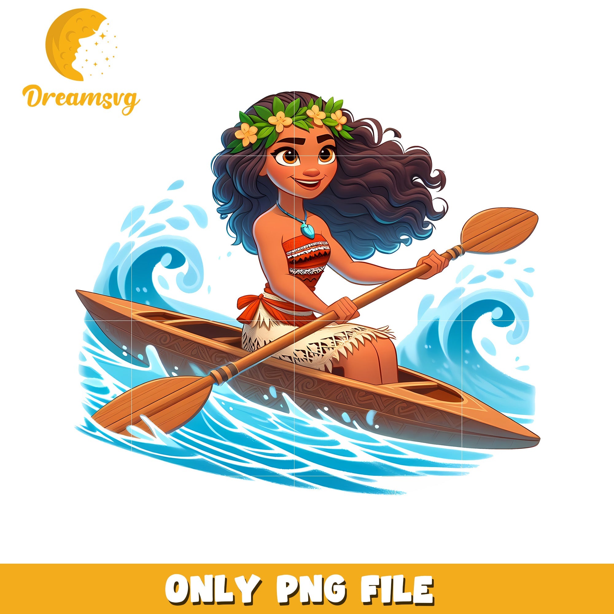 Moana PNG Cartoon Princess Canoe