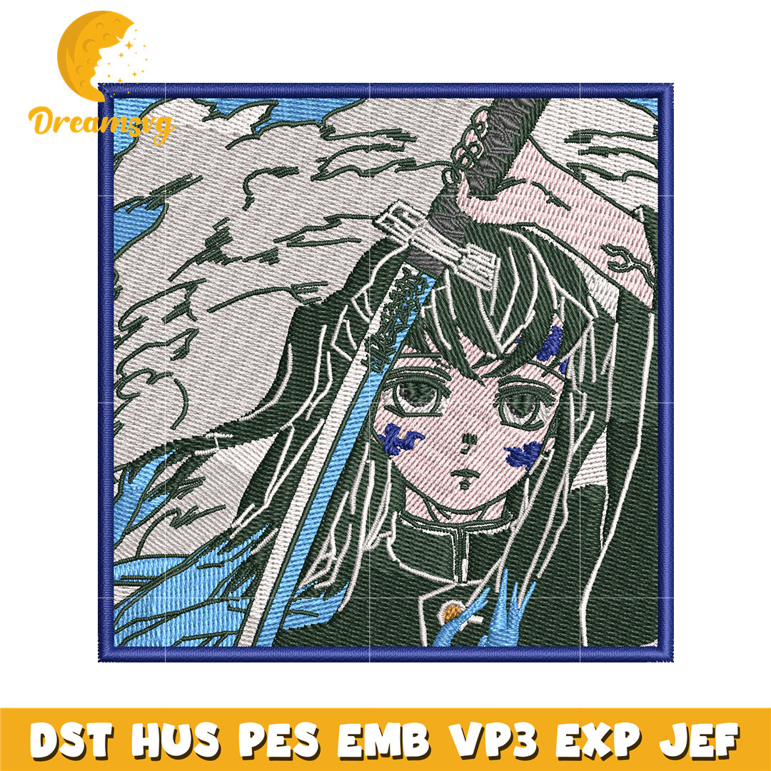 Muichiro Tokito embroidery design