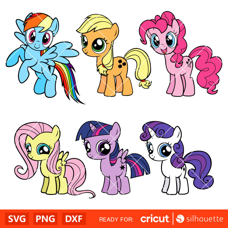 My Little Pony Bundle Svg, Cutie Pony Unicorn Svg, Cute Unicorns Svg,