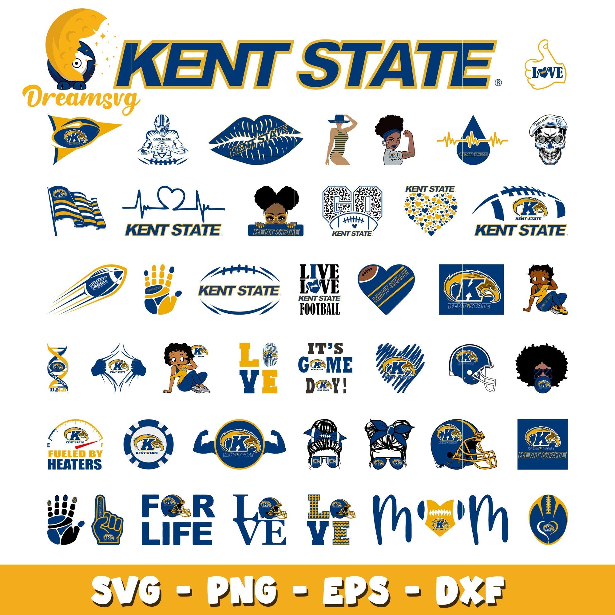 Logo kent state design bundle svg, kent state football svg