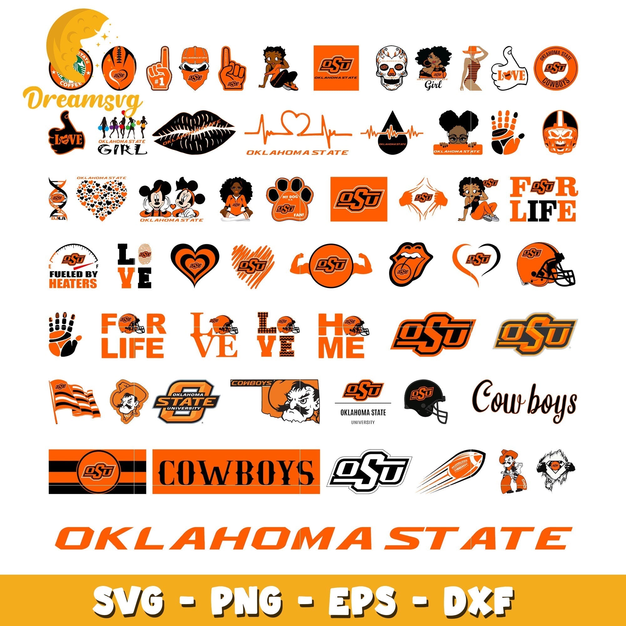 Oklahoma state design bundle svg, oklahoma state football svg