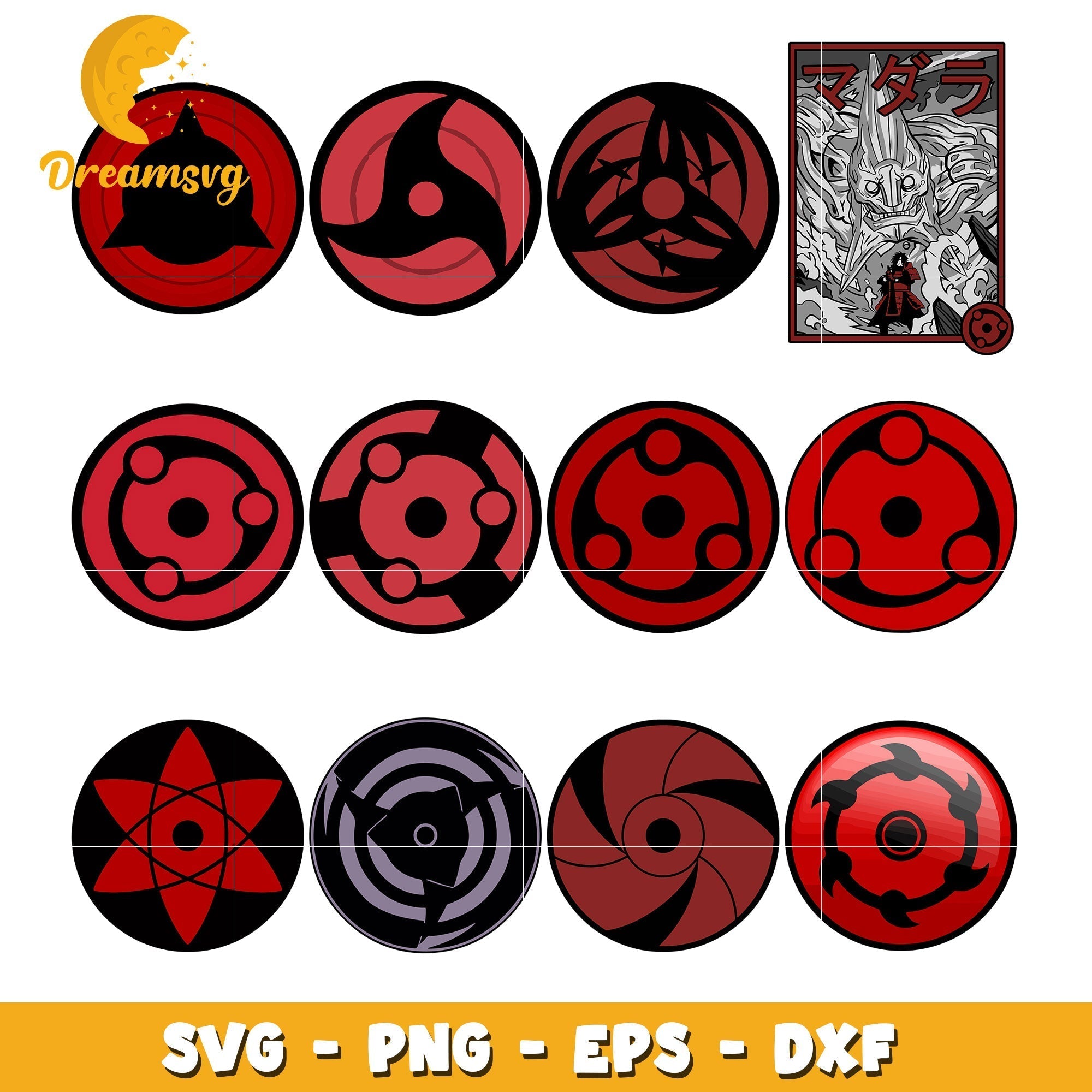 Mangekyou sharingan bundle svg, sharingan of naruto svg, Naruto svg