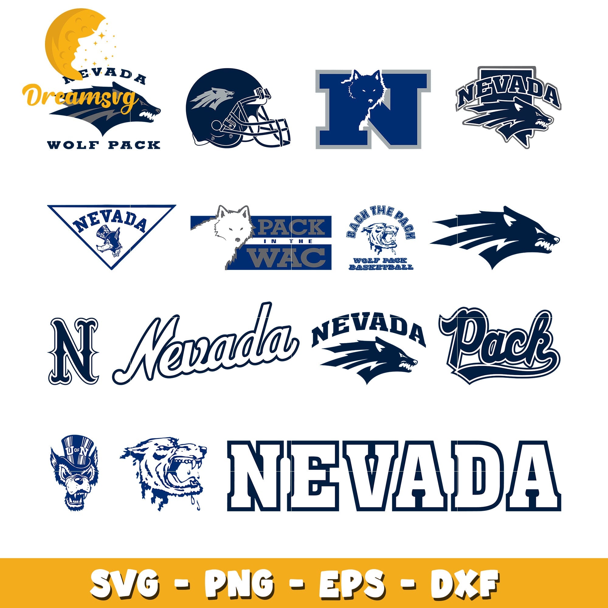 Nevada wolfpack logo bundle svg, nevada wolfpack svg, ncaa logo svg