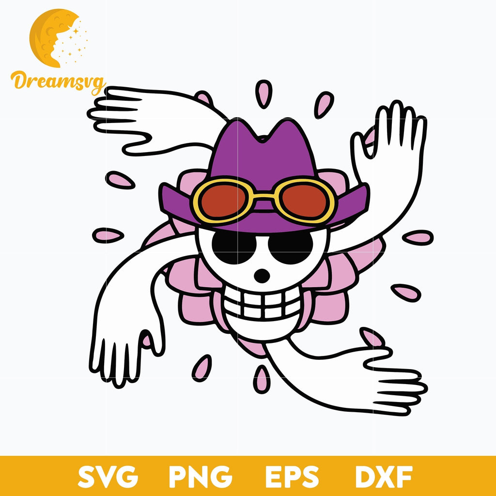 Nico Robin Jolly Roger Svg, Jolly Roger Svg, Robin Flag Svg, One Piece