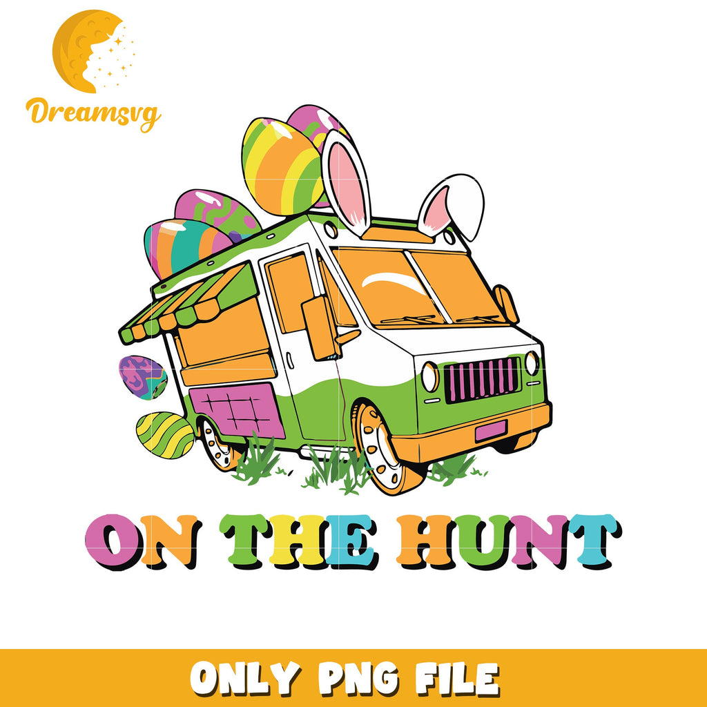 On the hunt easter bunny car png, easter day png, bunny png
