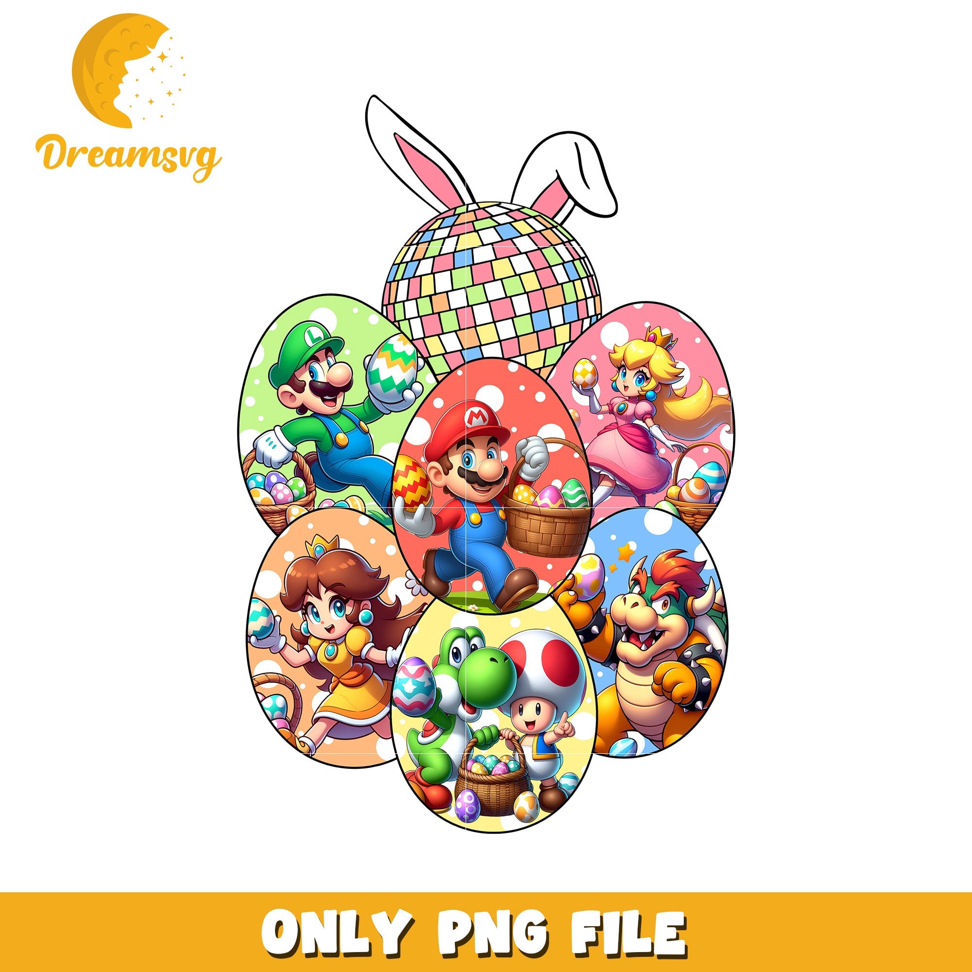 Option 1 (Focus on Easter) Mario Easter PNG Super Mario Bros Easter Eg