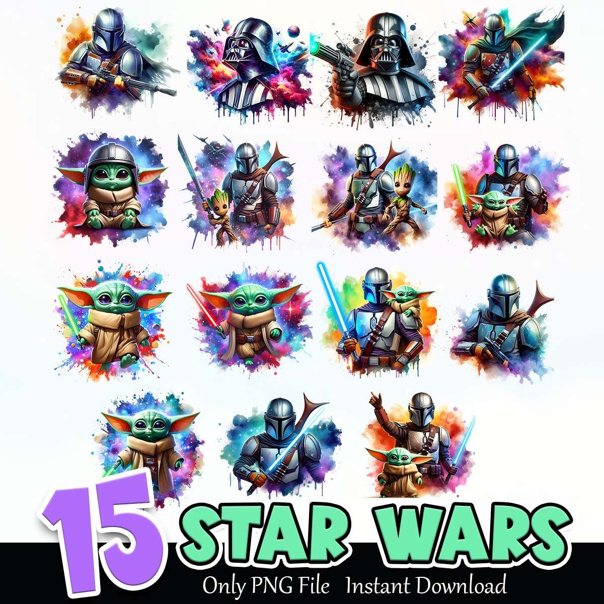 Star Wars PNG Bundle Sublimation Instant Download
