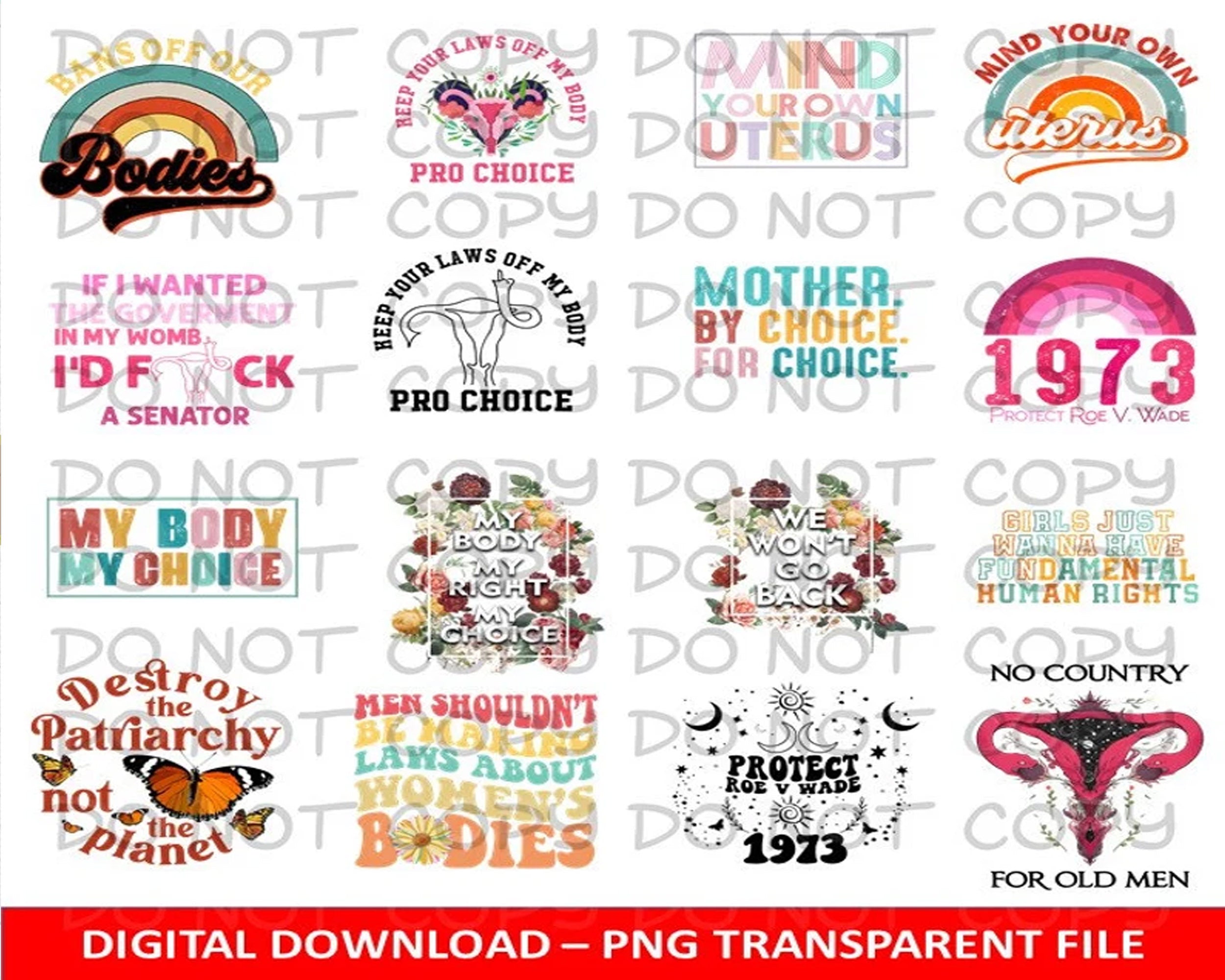 Pro Choice PNG Bundle - Digital download 2 – Printy Studio
