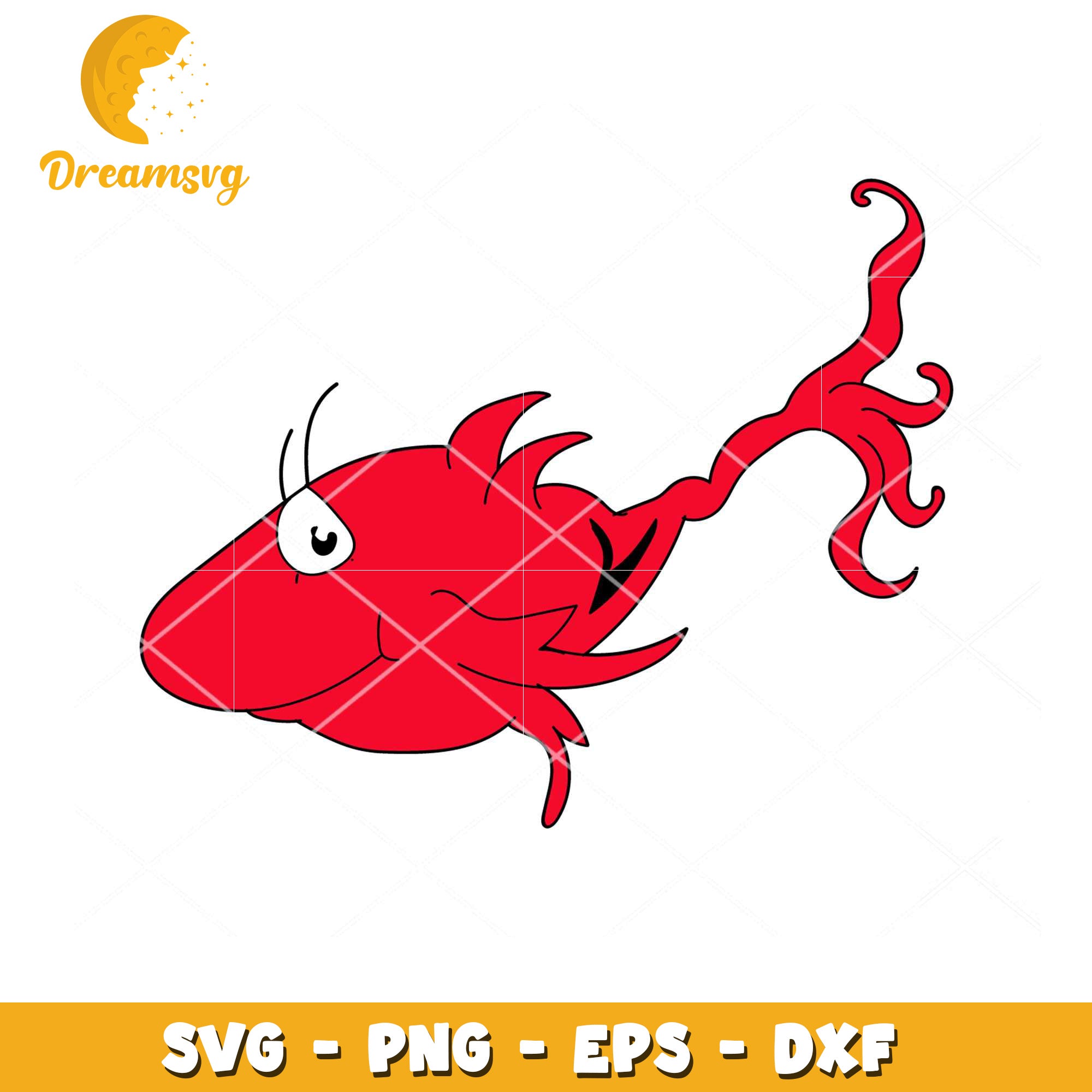 Red Fish SVG Cut File Instant Download