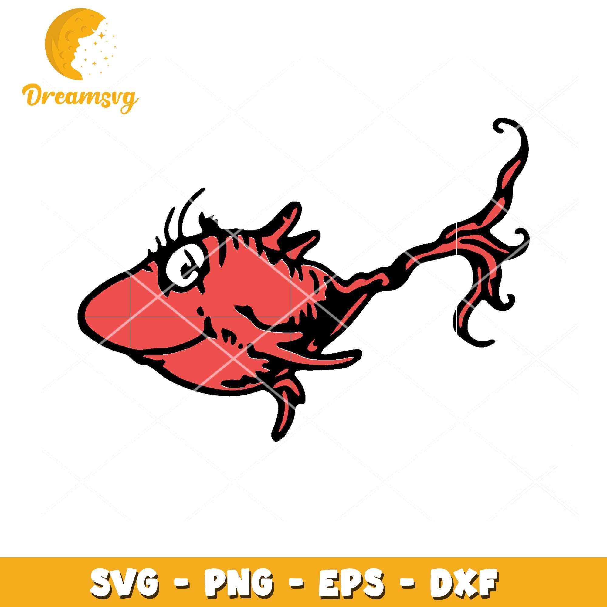 Red Fish SVG Instant Download