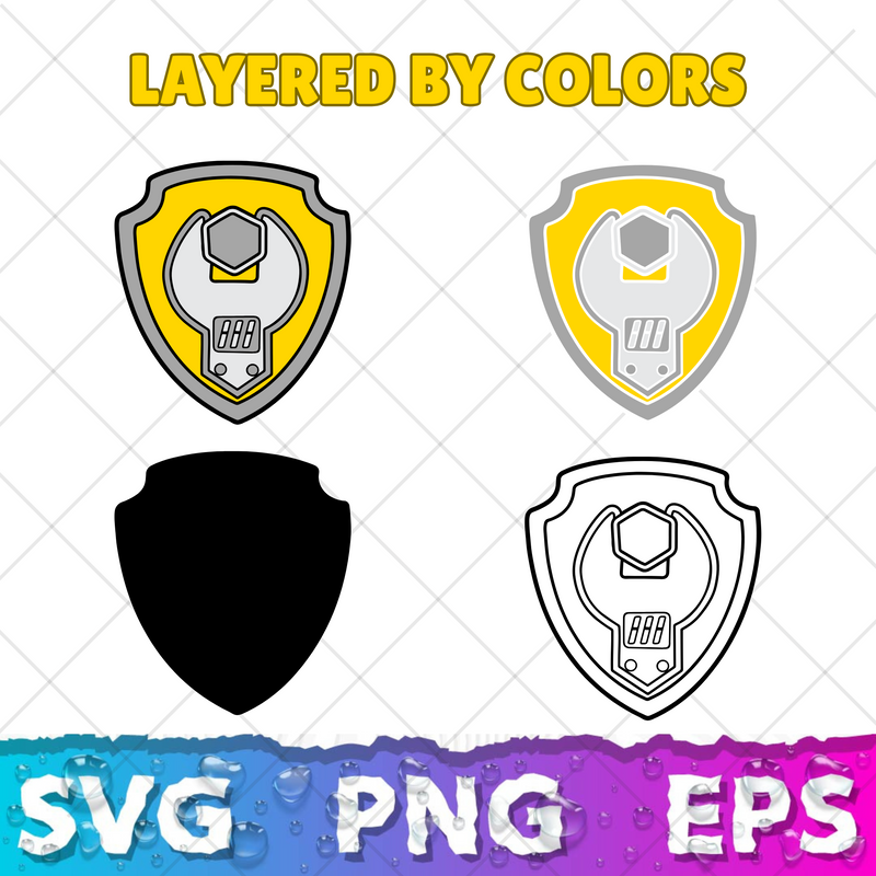 Rubble 11 Cliparts Bundle, Rubble Paw Patrol SVG Cut Files For Cricut