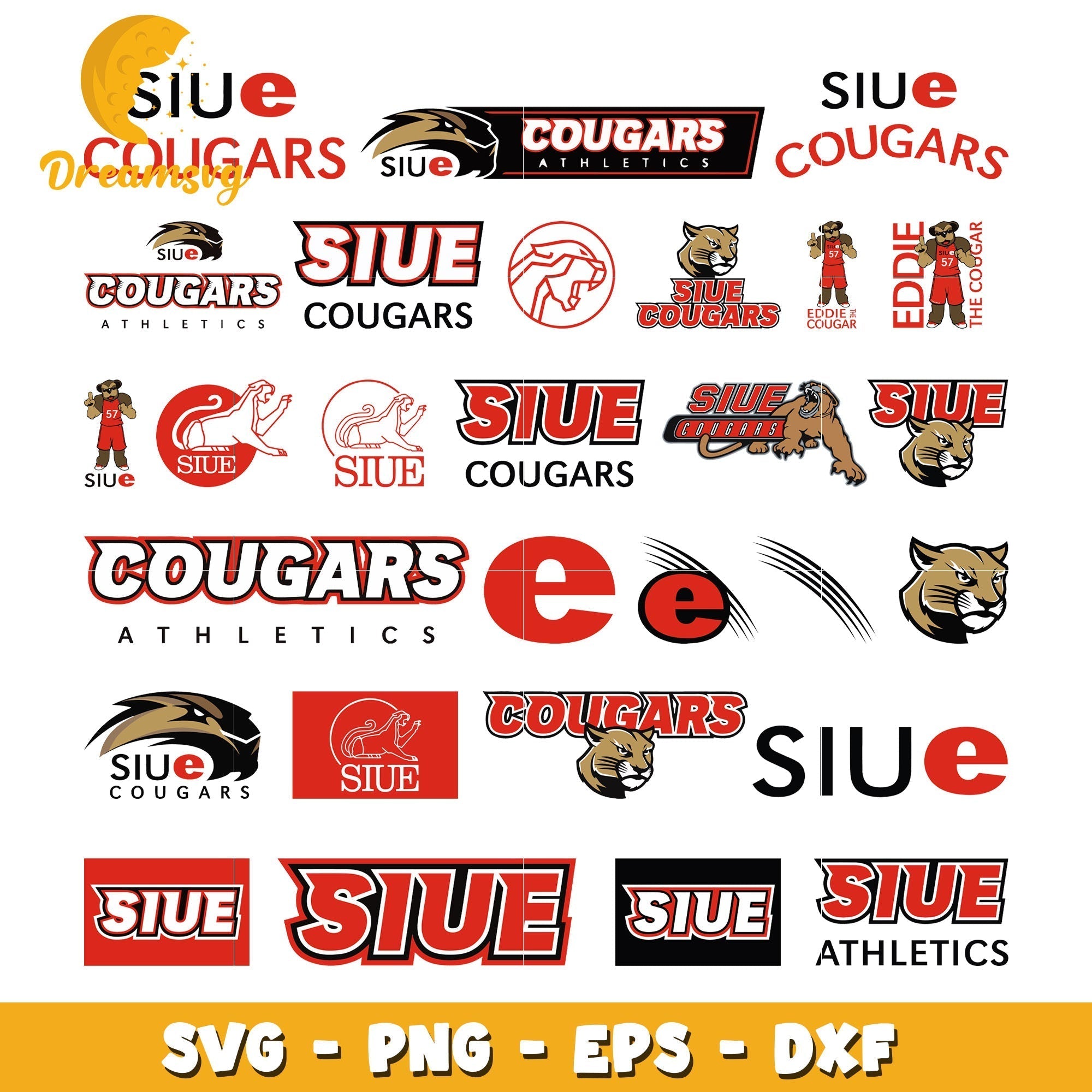 Siu edwardsville cougars bundle svg, siue cougars svg, ncaa logo svg