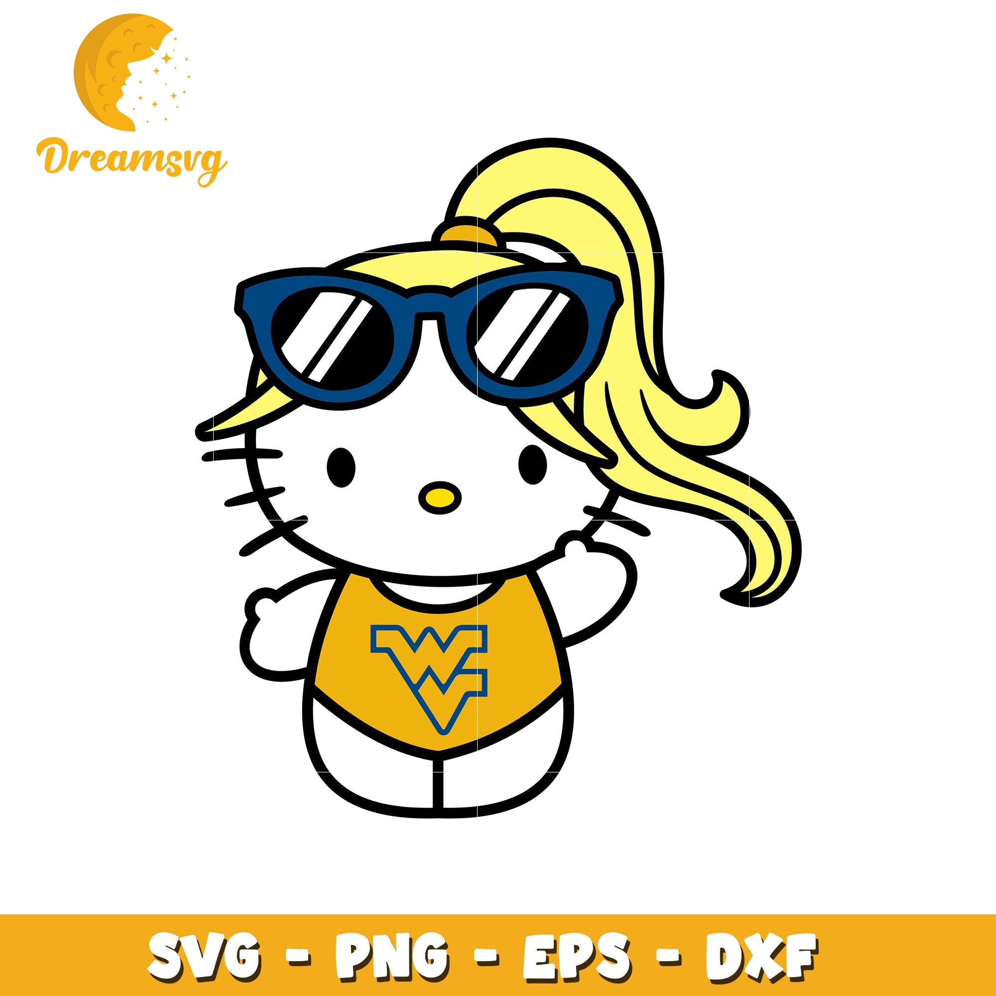 SVG Hello Kitty West Virginia Design