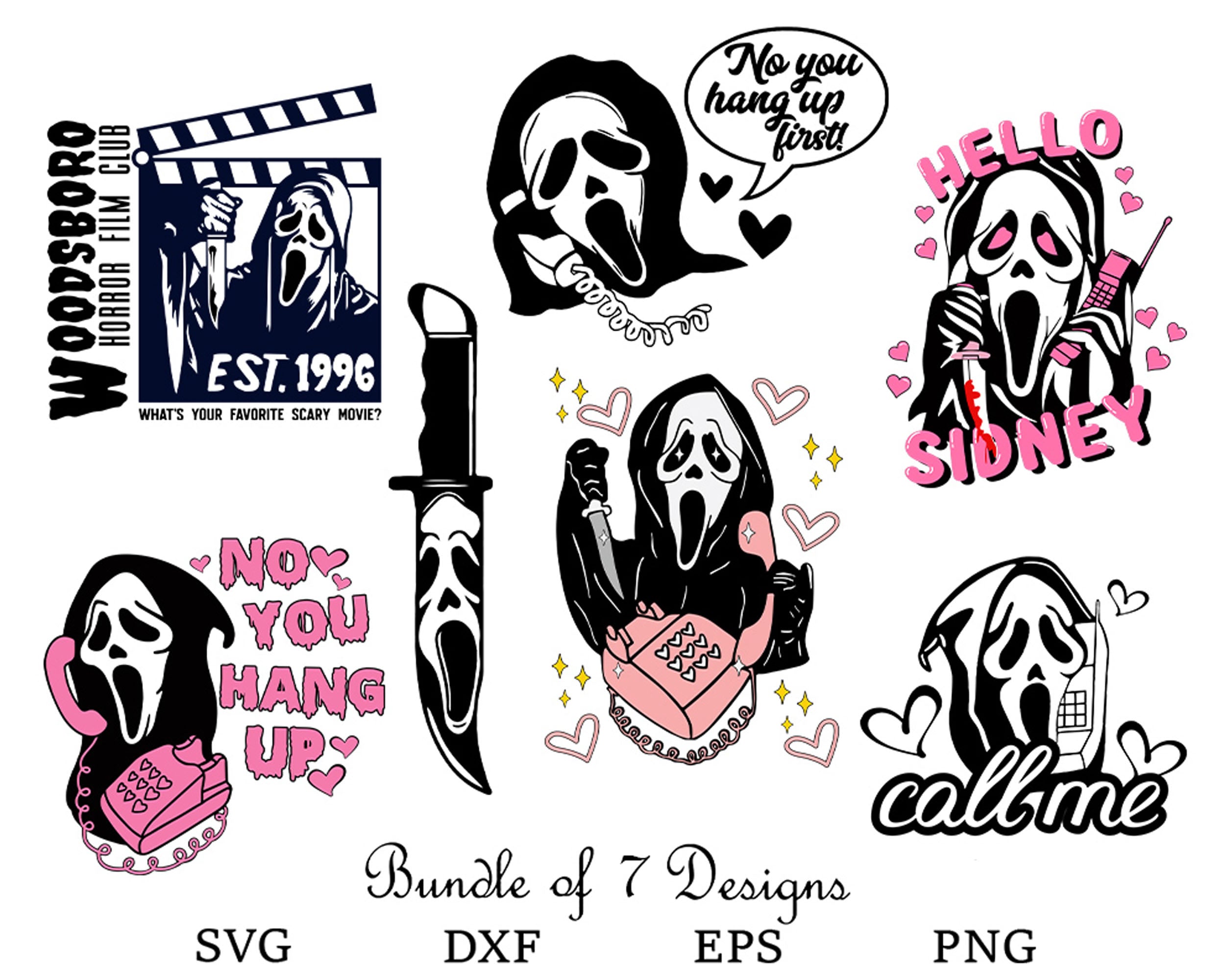 Scream SVG Bundle, Ghost Face Svg, No You Hang Up svg, Scream Ghost Fa