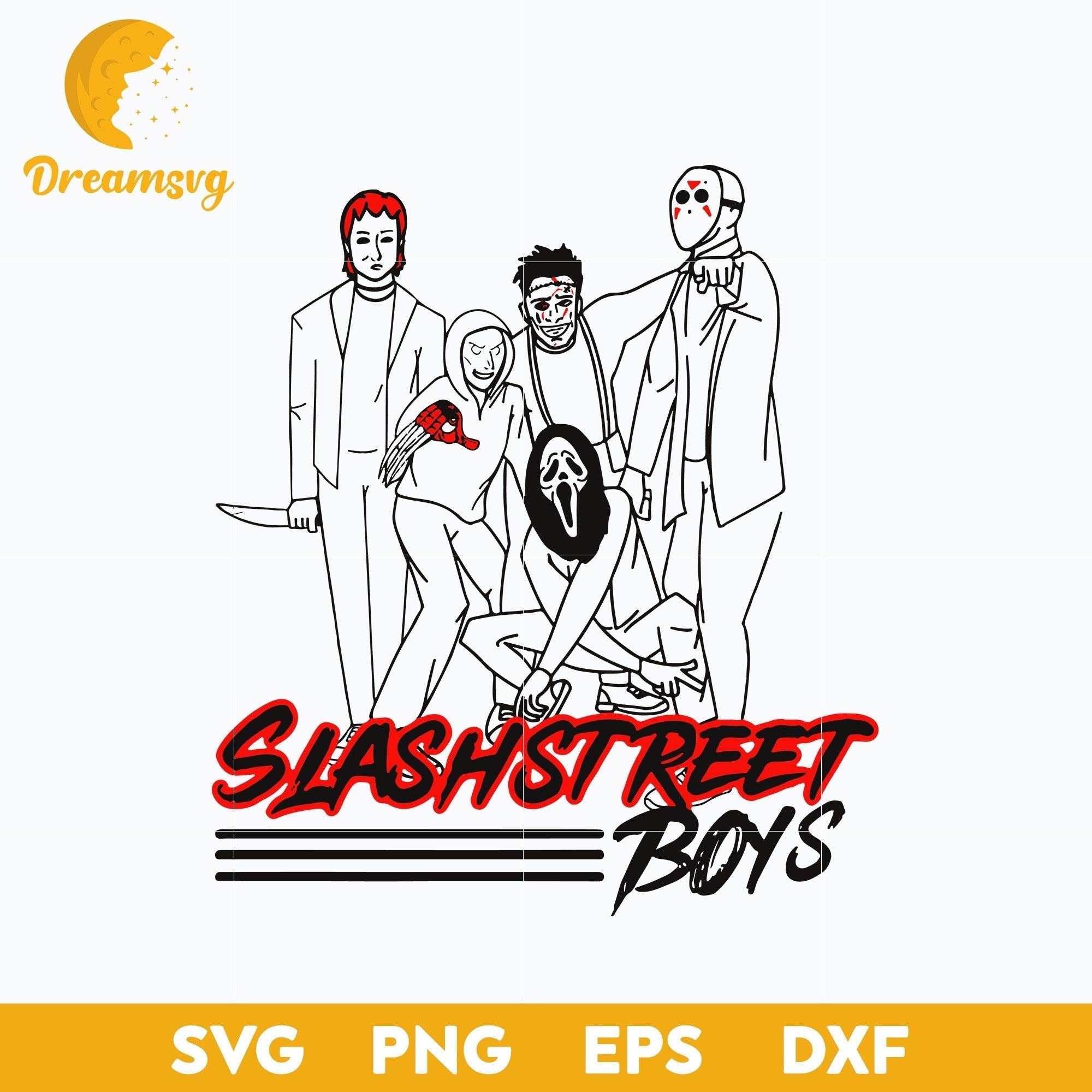 Slashstreet boys horror Halloween svg, Halloween svg, png, dxf, eps di