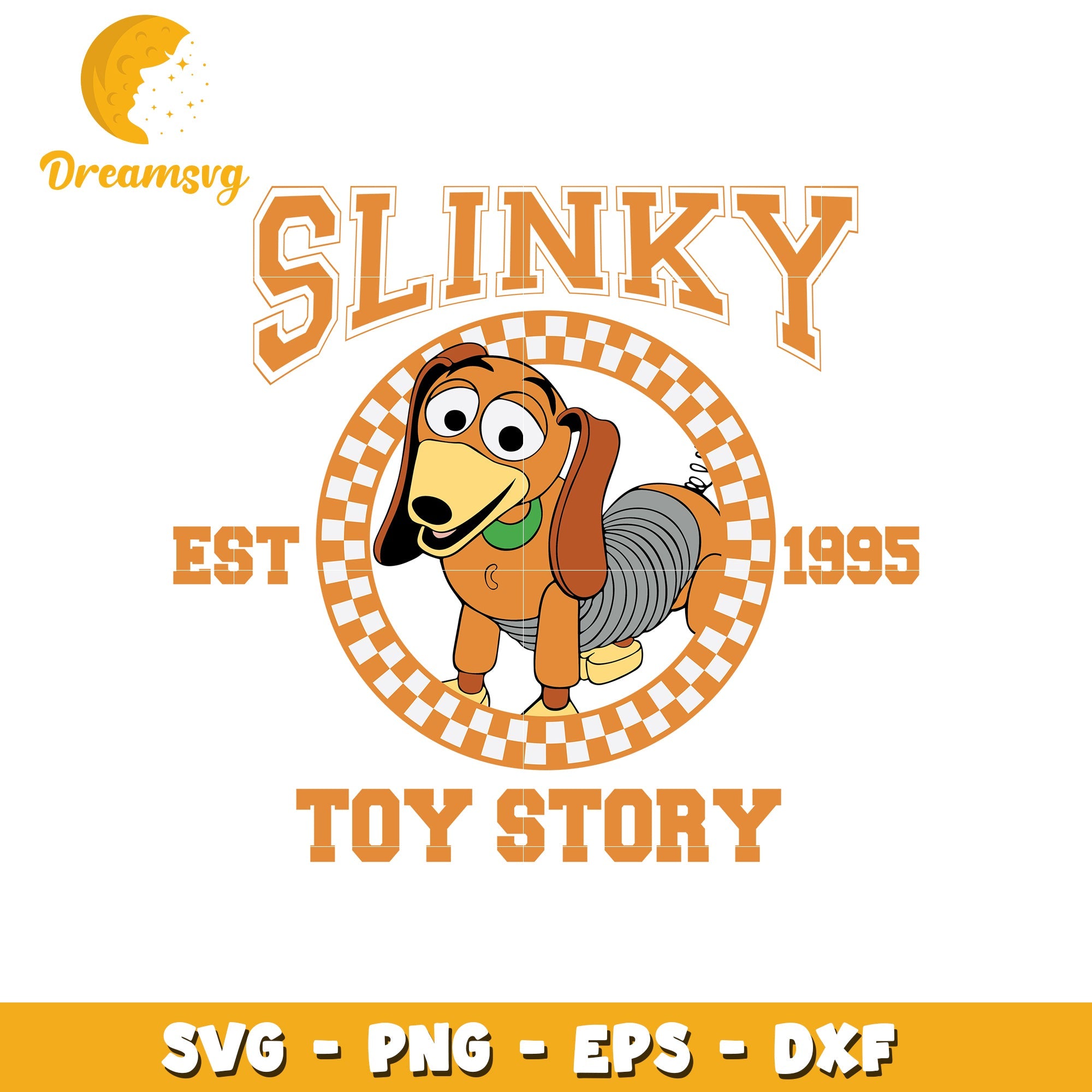 Slinky toy story est 1995 svg, slinky svg, toy story svg