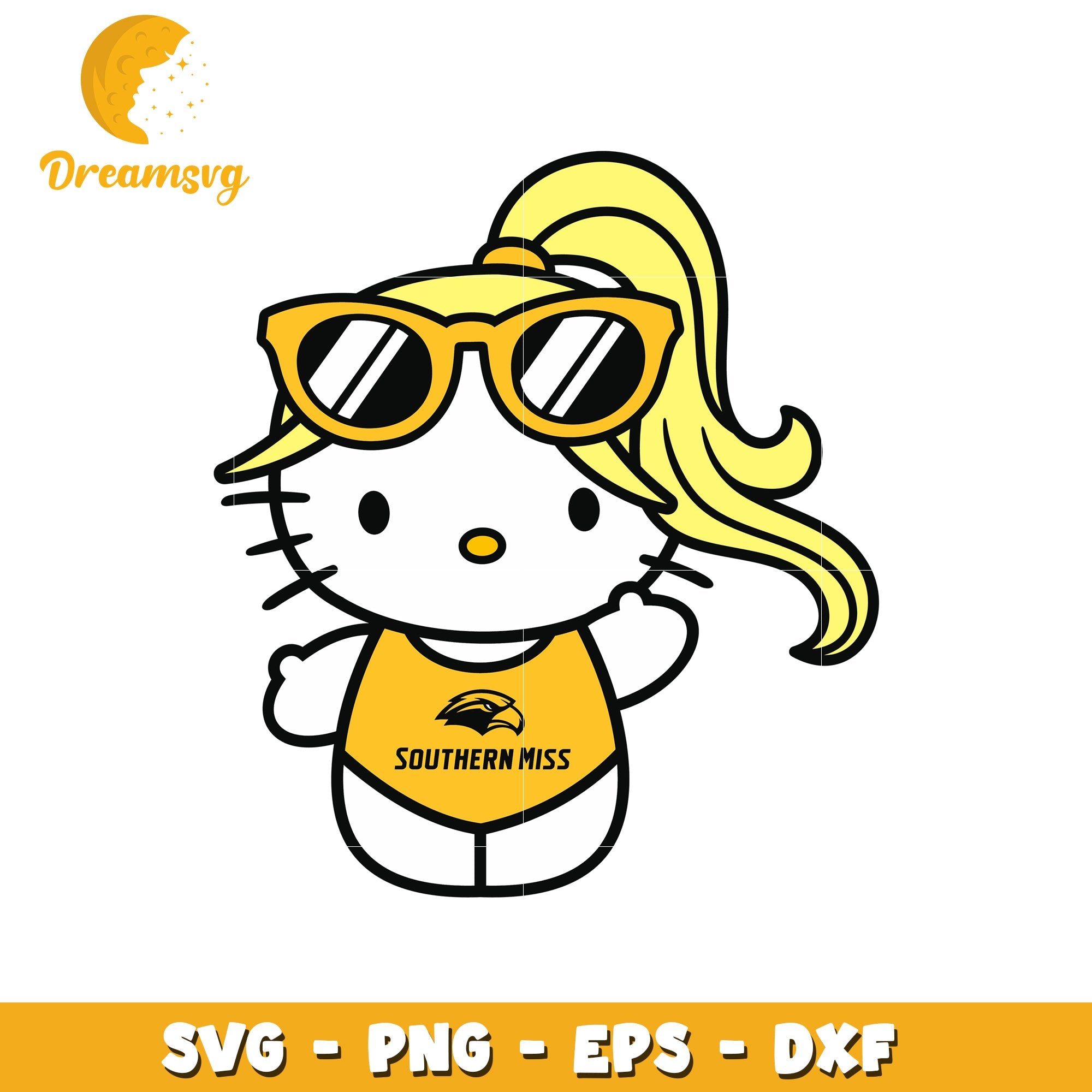 Southern Miss Hello Kitty SVG Cheerleader Design