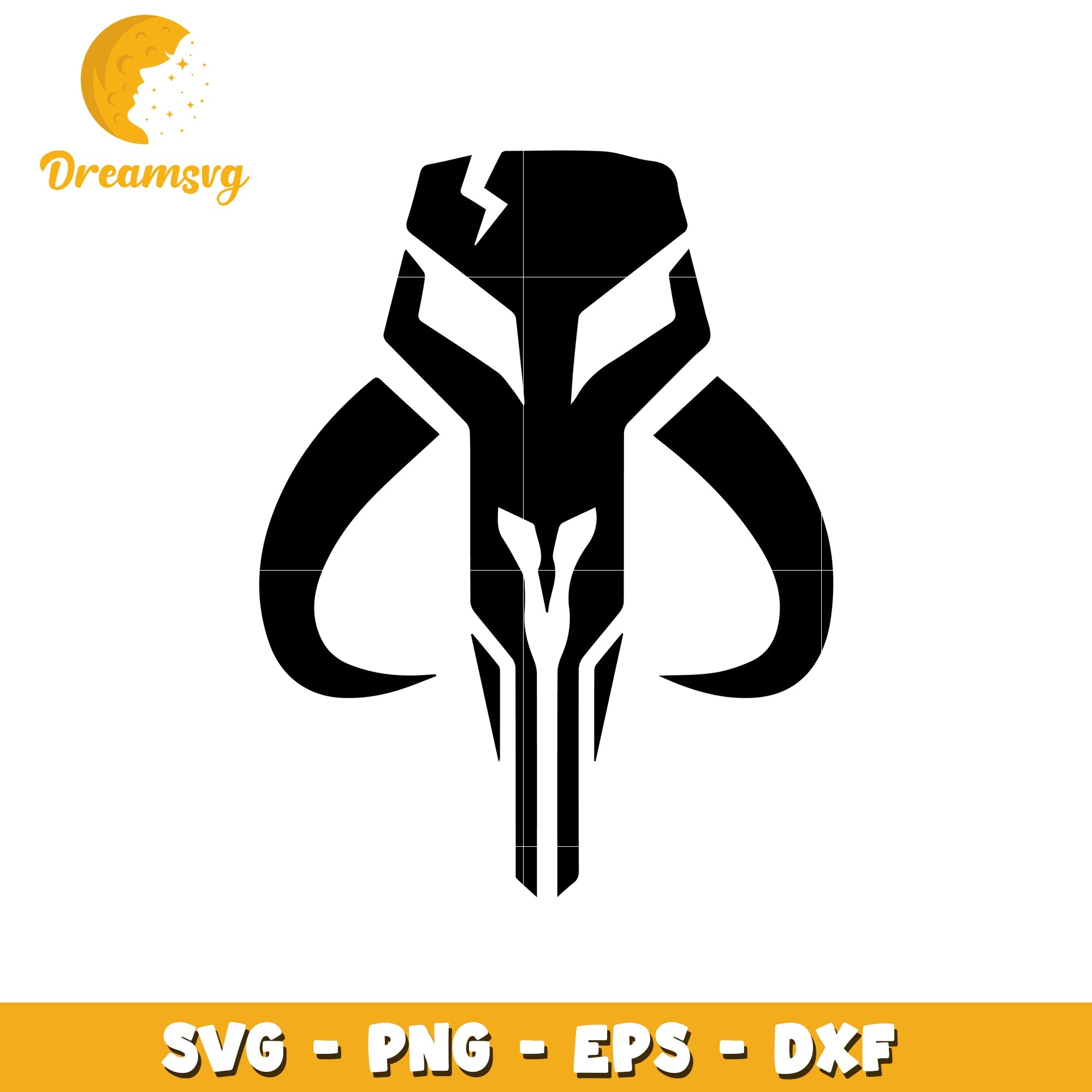 Stylish Mandalorian Skull SVG for Crafting Projects – Printy Studio