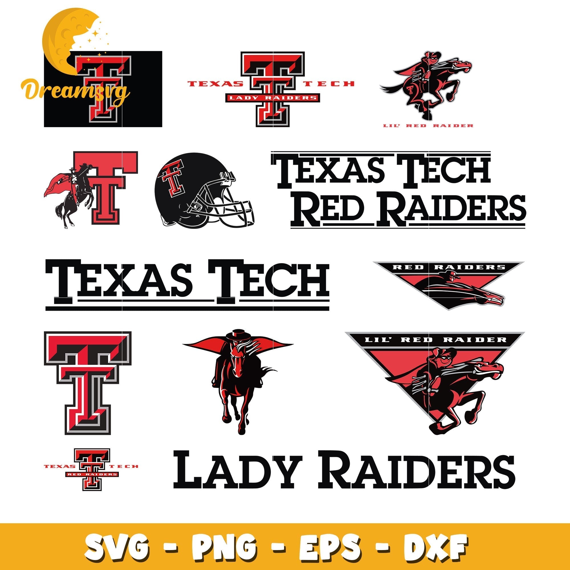 Texas Tech logo design bundle svg, texas tech football svg