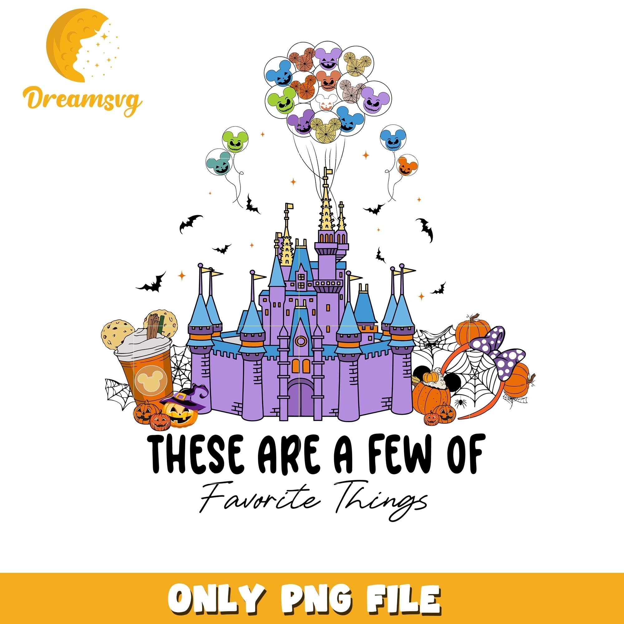 These are a few of favorite things png, Disney world halloween vibes p