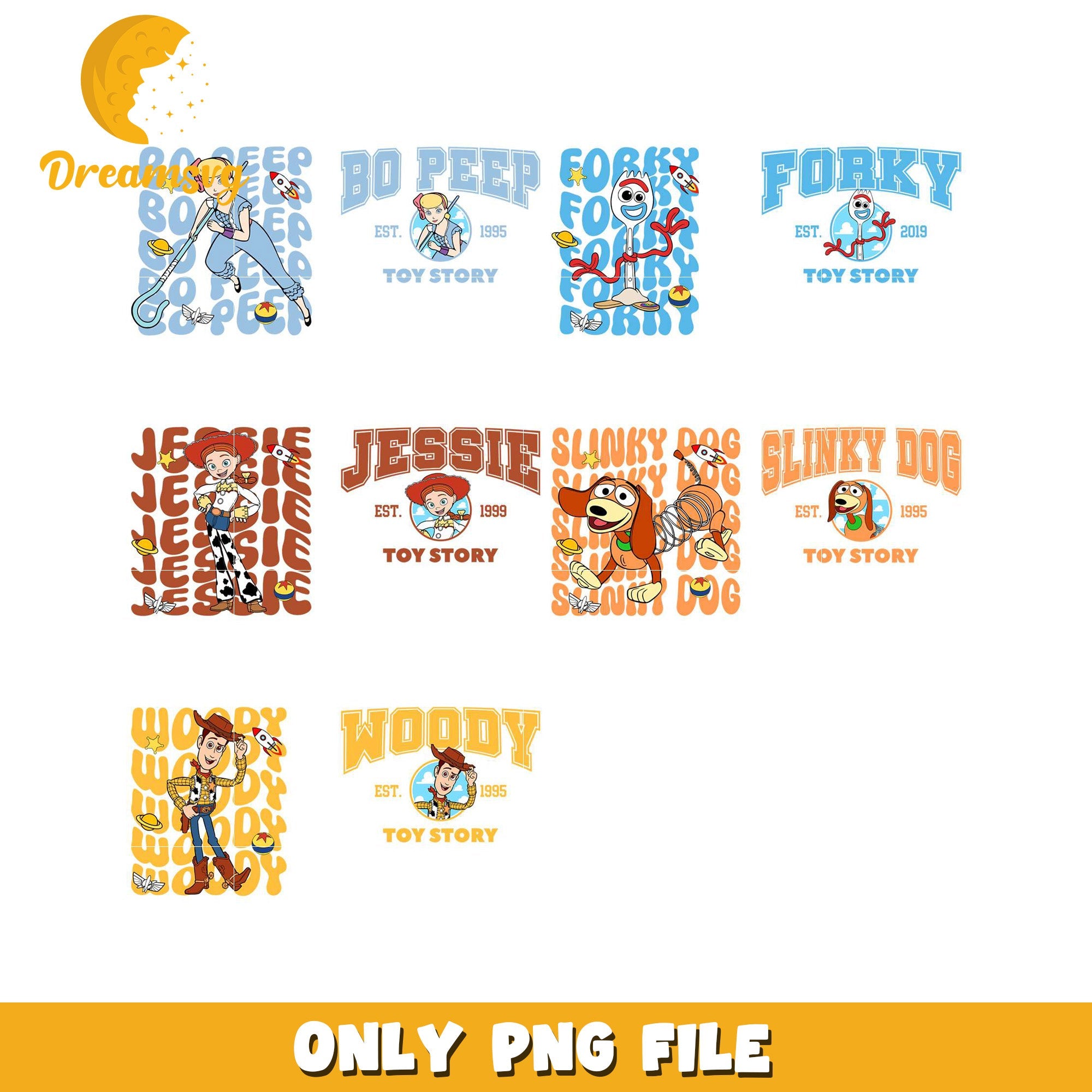 Toy Story Character Bundle PNG Set for Creative Projects