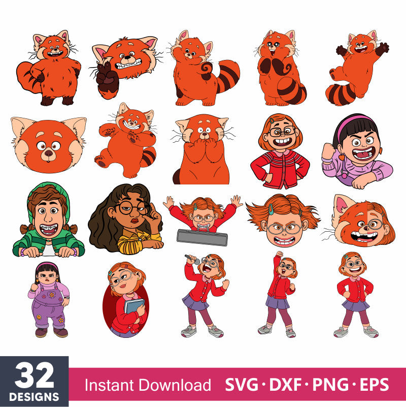 Layered Turning Red Svg Bundle, Instant Download, Bundle For Cricut, S