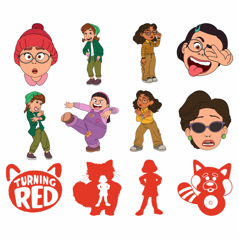 Turning Red Svg Bundle, Turning Red Layered Svg, Turning Red For Cricu
