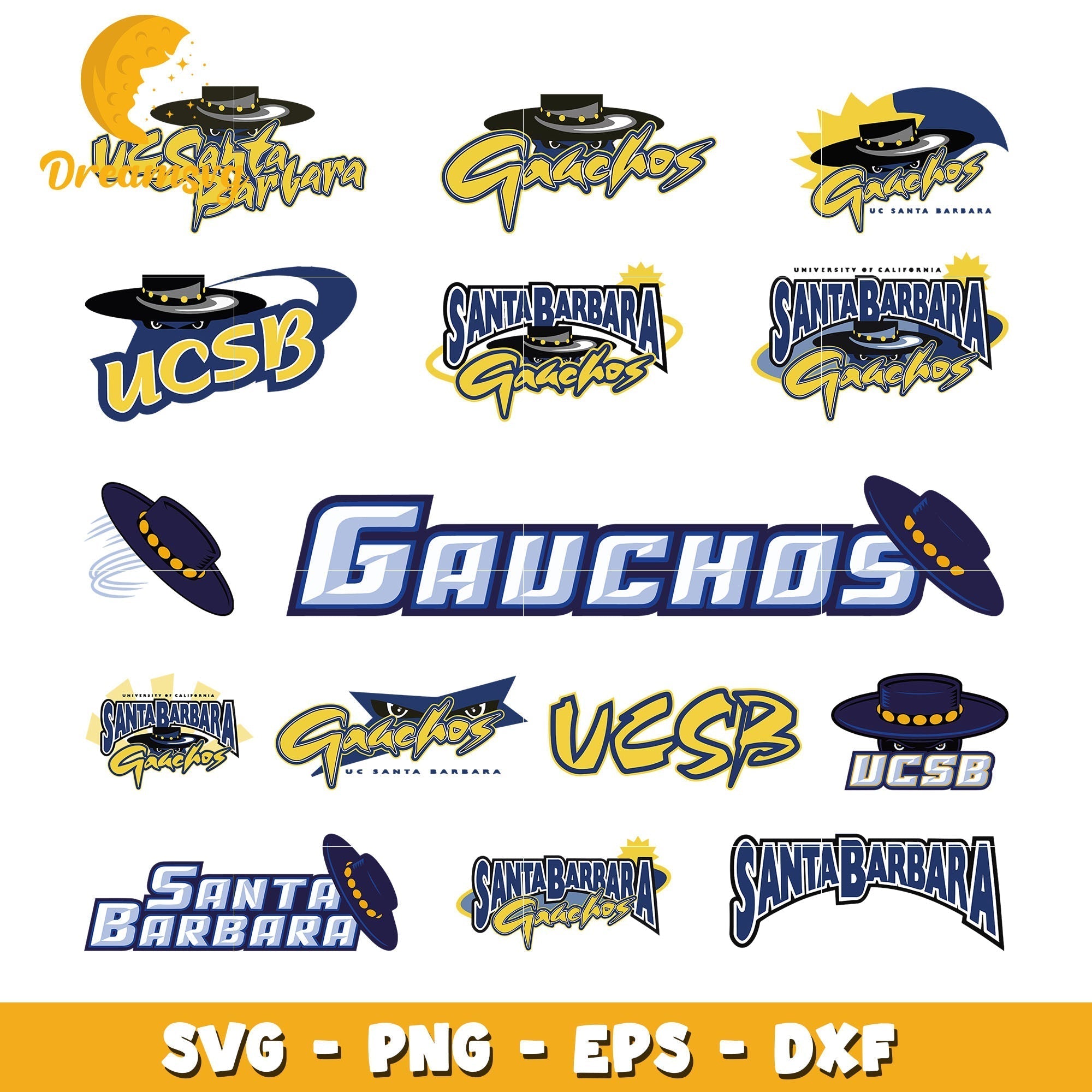 Uc santa barbara gauchos logo bundle svg, ucsb gauchos logo svg