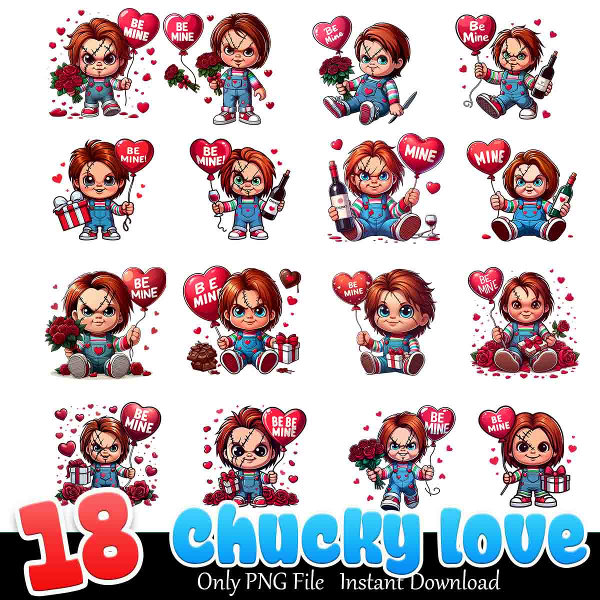 Chucky Love Bundle PNG 18+ Aristocats Love PNG Instant Download ...