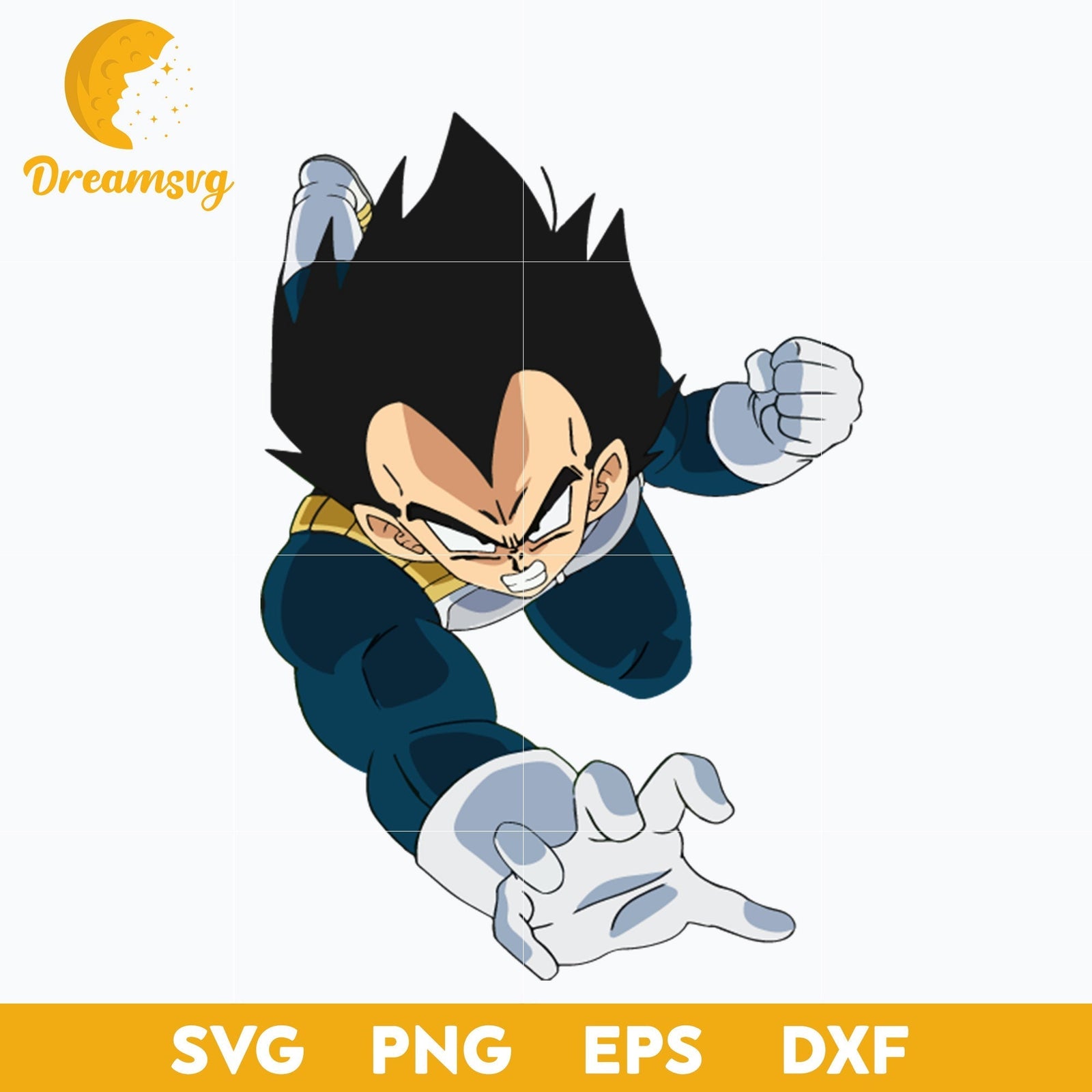 Vegeta Svg, Vegeta Anime Svg, Dragon Ball Svg, Anime Lover Svg, Anime