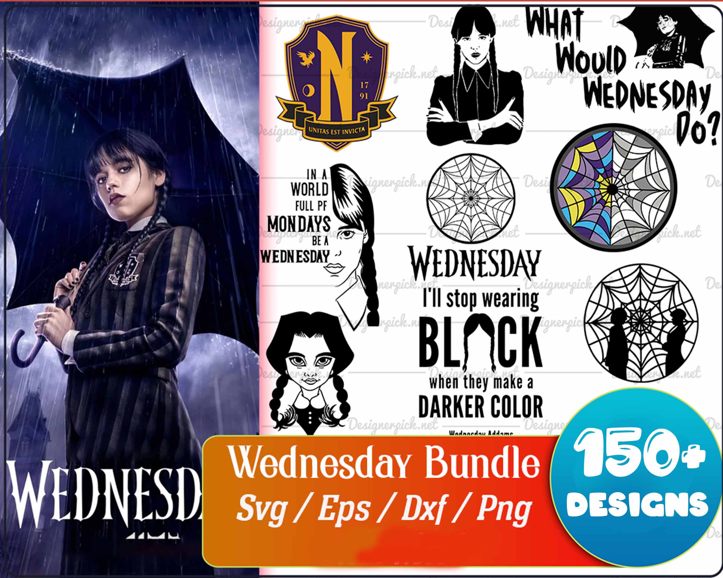 150 Wednesday Addams svg, Addams Family svg file, Netflix series bundl