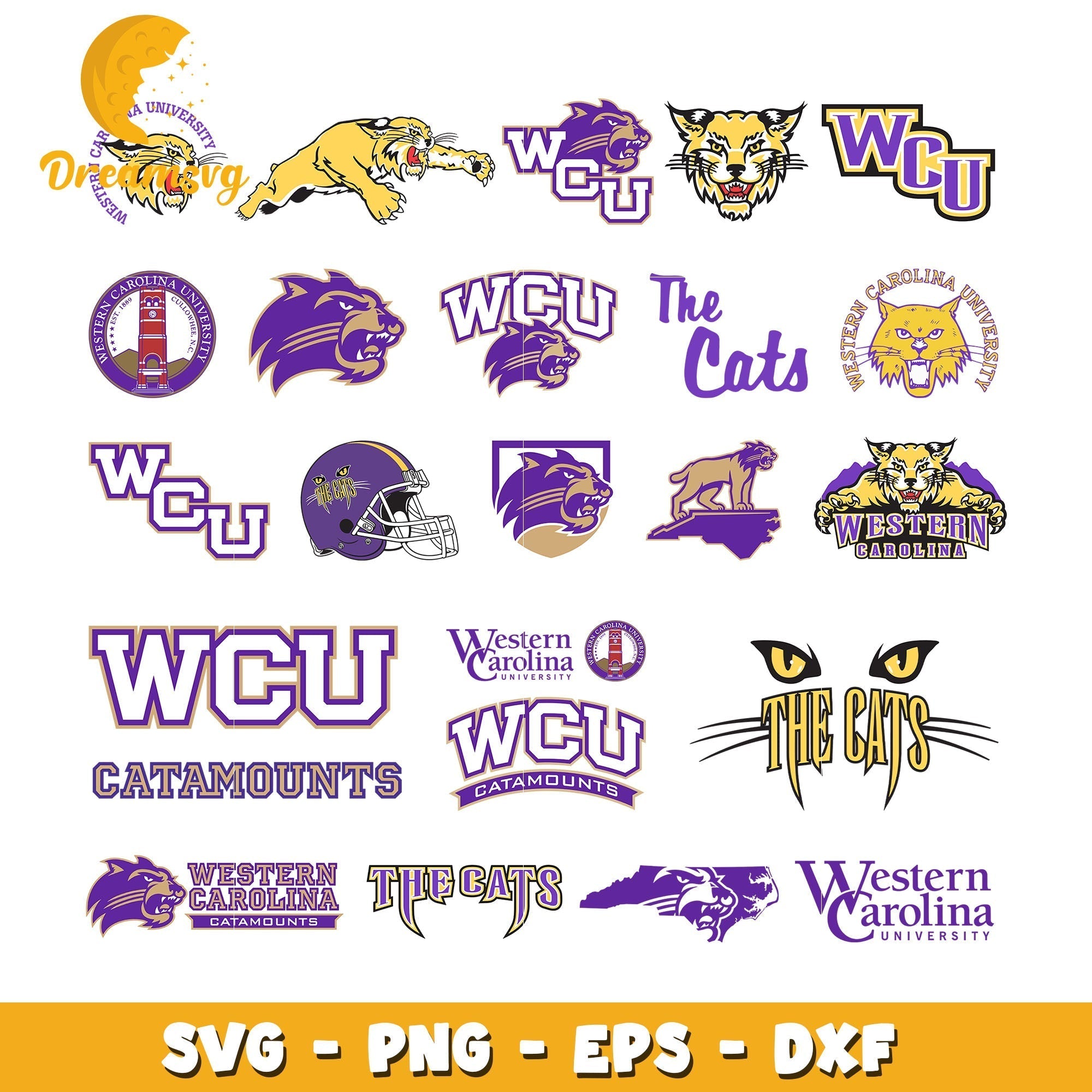 Western carolina university logo bundle svg, western carolina universi