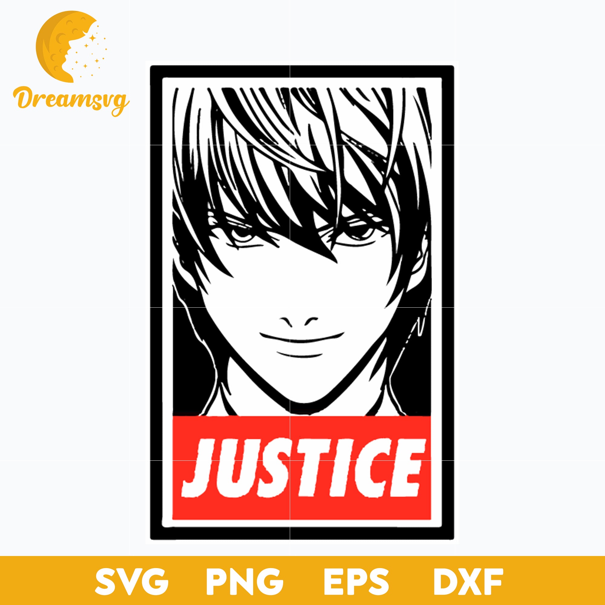 Yagami Raito Svg, Kira Svg, Death Note Svg, Justice Svg, Japanese Cart