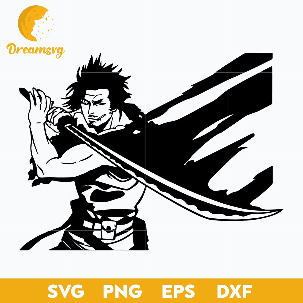 Yami Sukehiro Svg, Black Clover Svg, Anime Svg, Manga Japanese Svg, pn