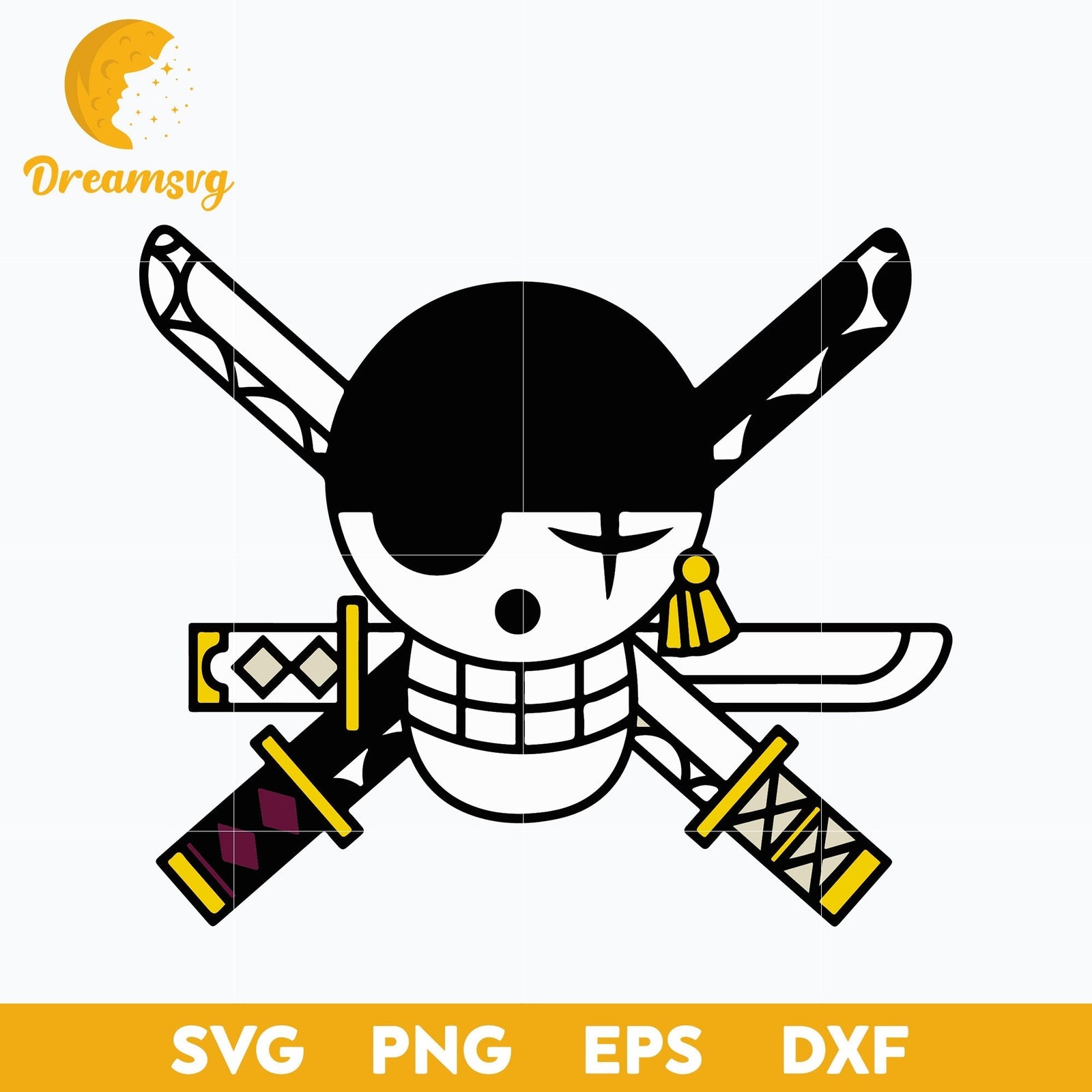 Zoro Jolly Roger Svg, Jolly Roger Svg, Anime Svg, One Piece Svg, png,