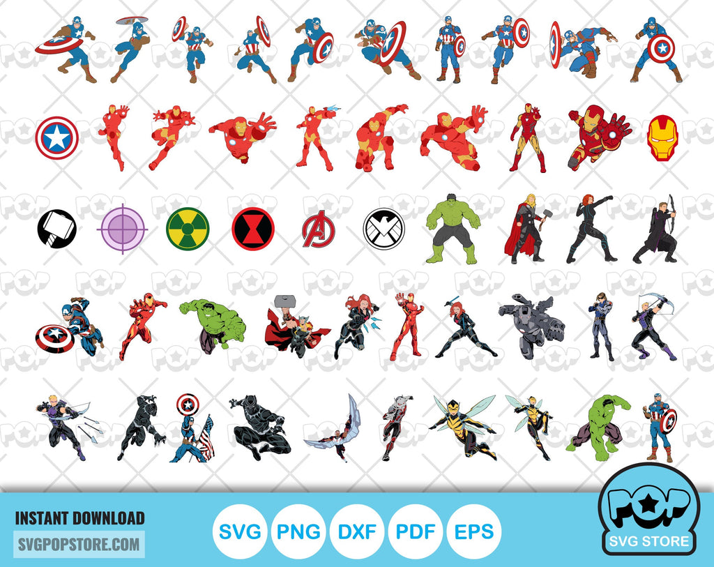 Marvel Avengers BIG BUNDLE 500 files, Avengers svg cut files for Cricu