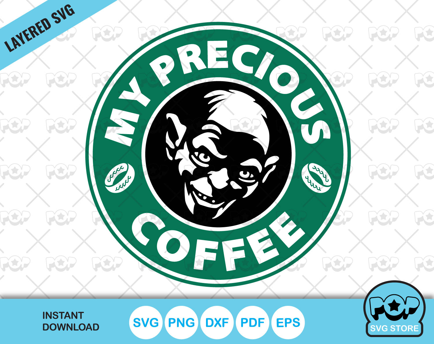 My Precious Coffee clipart, Starbucks LOTR Coffee clipart, SVG cut fil